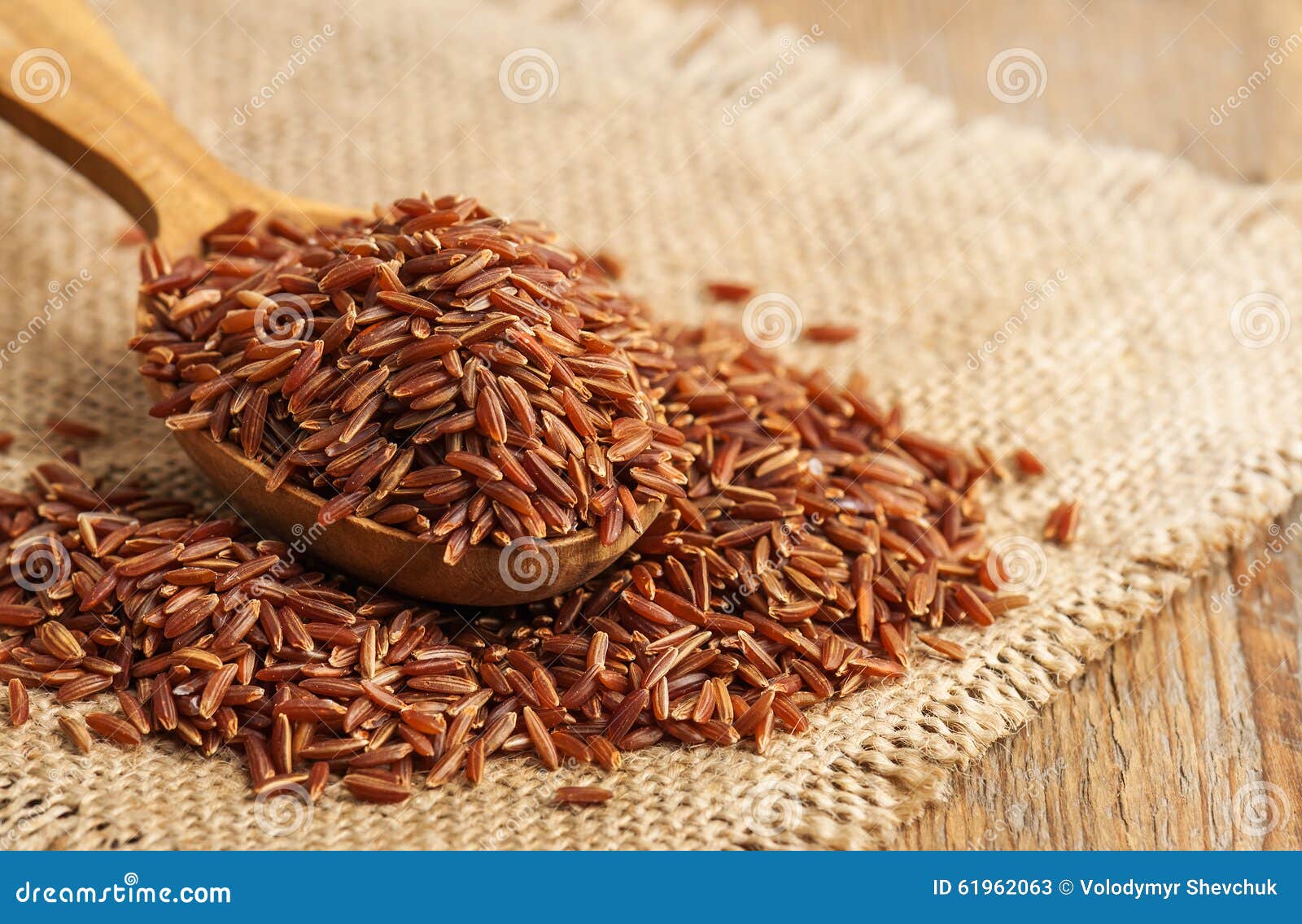 Raw red rice stock image. Image of ethnicities, organic - 61962063