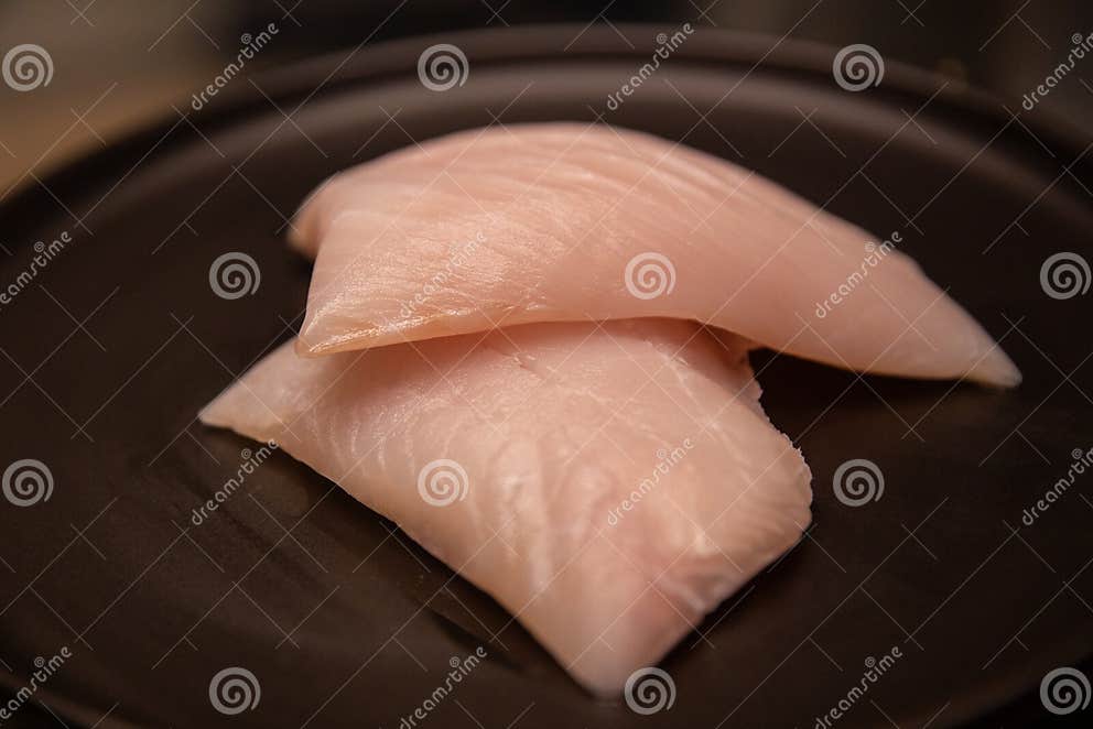 Raw Red Snapper Filets stock image. Image of filet, seasoning - 313763573