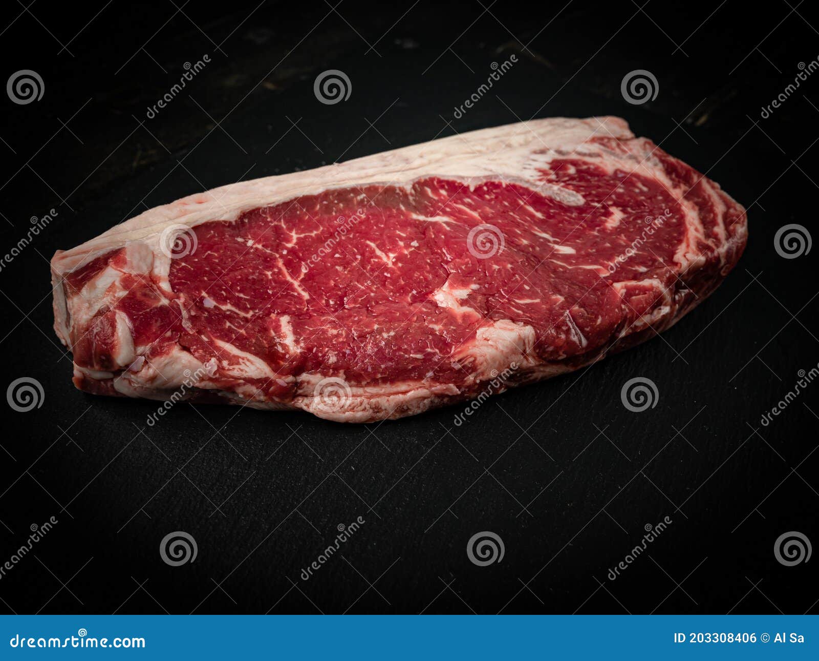 Raw Ribeye Beef Steak. Texture of Marble Meat Stock Photo - Image of ...