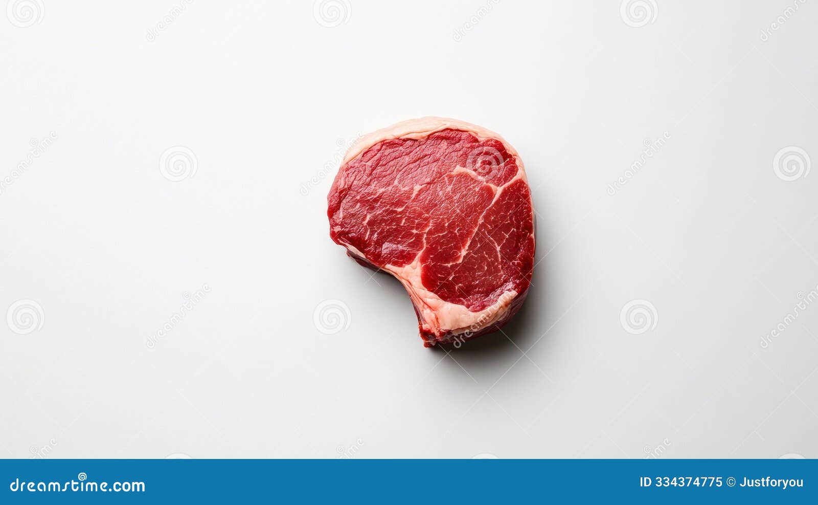 Raw Ribeye Steak Isolated on White Background Stock Illustration ...