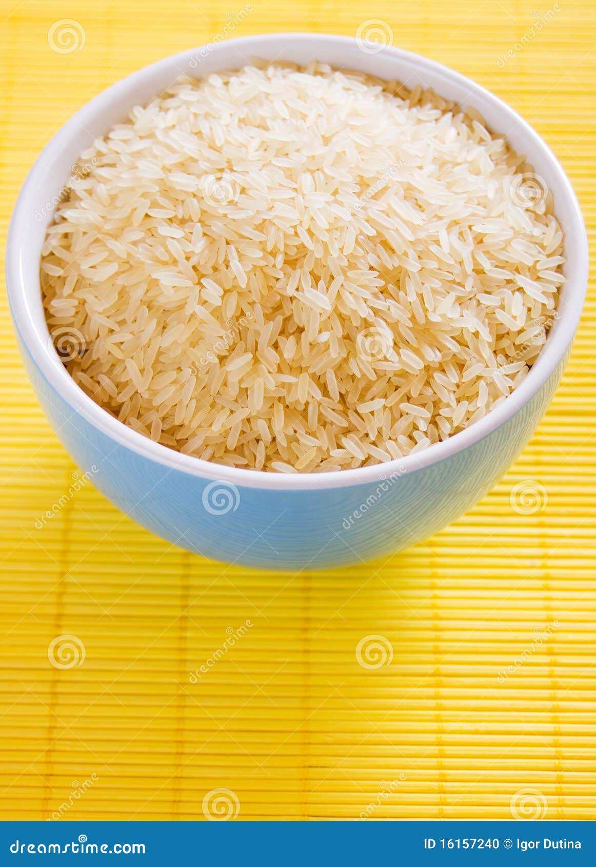 Raw rice in a bowl stock photo. Image of asian, photograph - 16157240