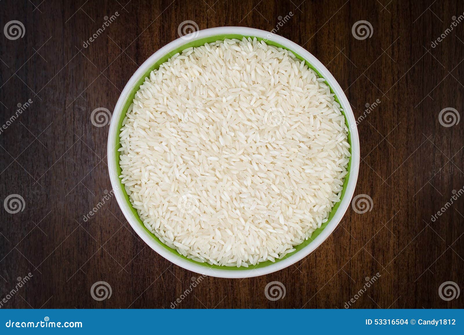 Raw rice in a bowl stock photo. Image of ingredient, still - 53316504