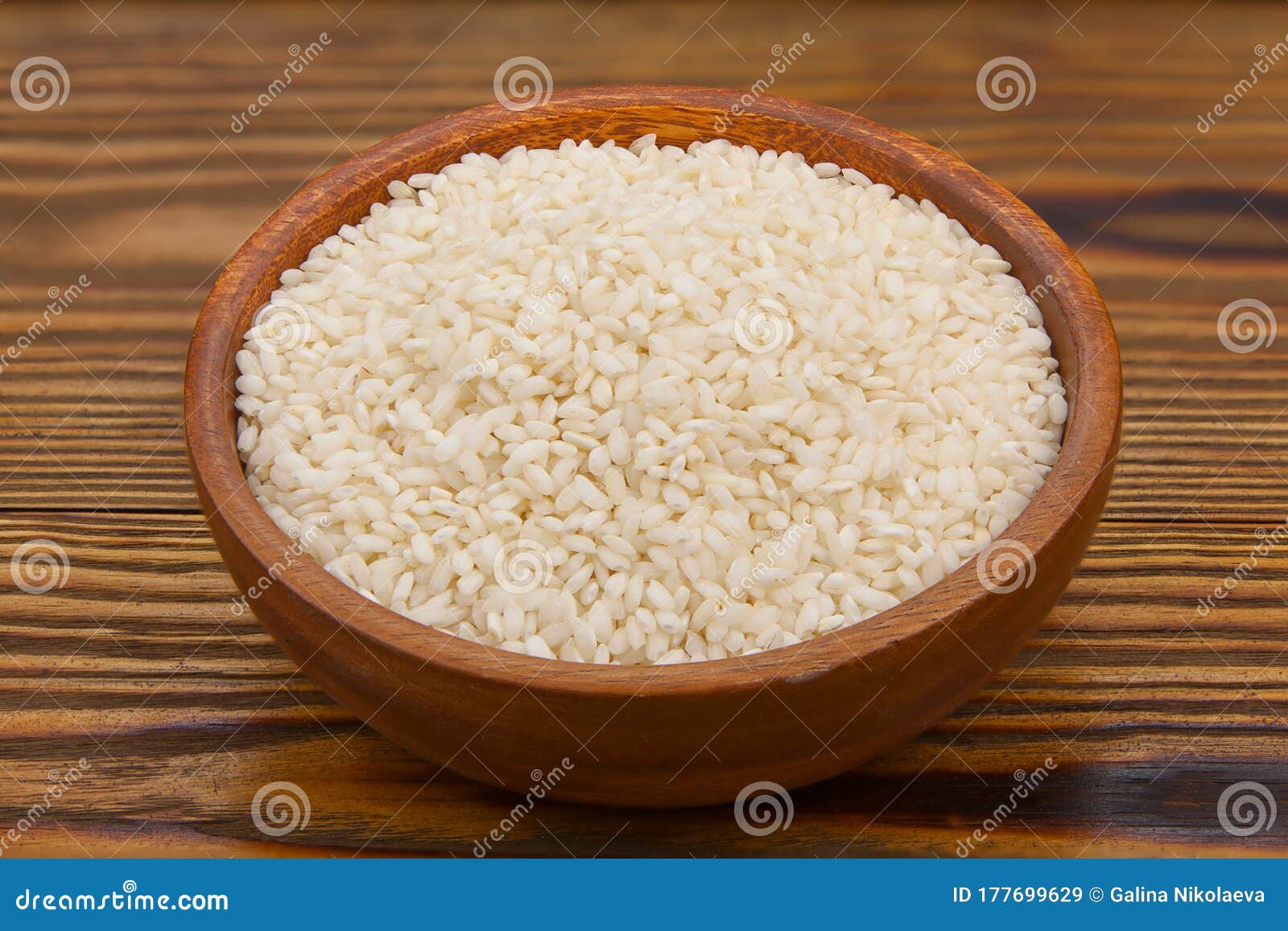 Raw Rice Groats for Risotto on Plate Stock Image - Image of food ...