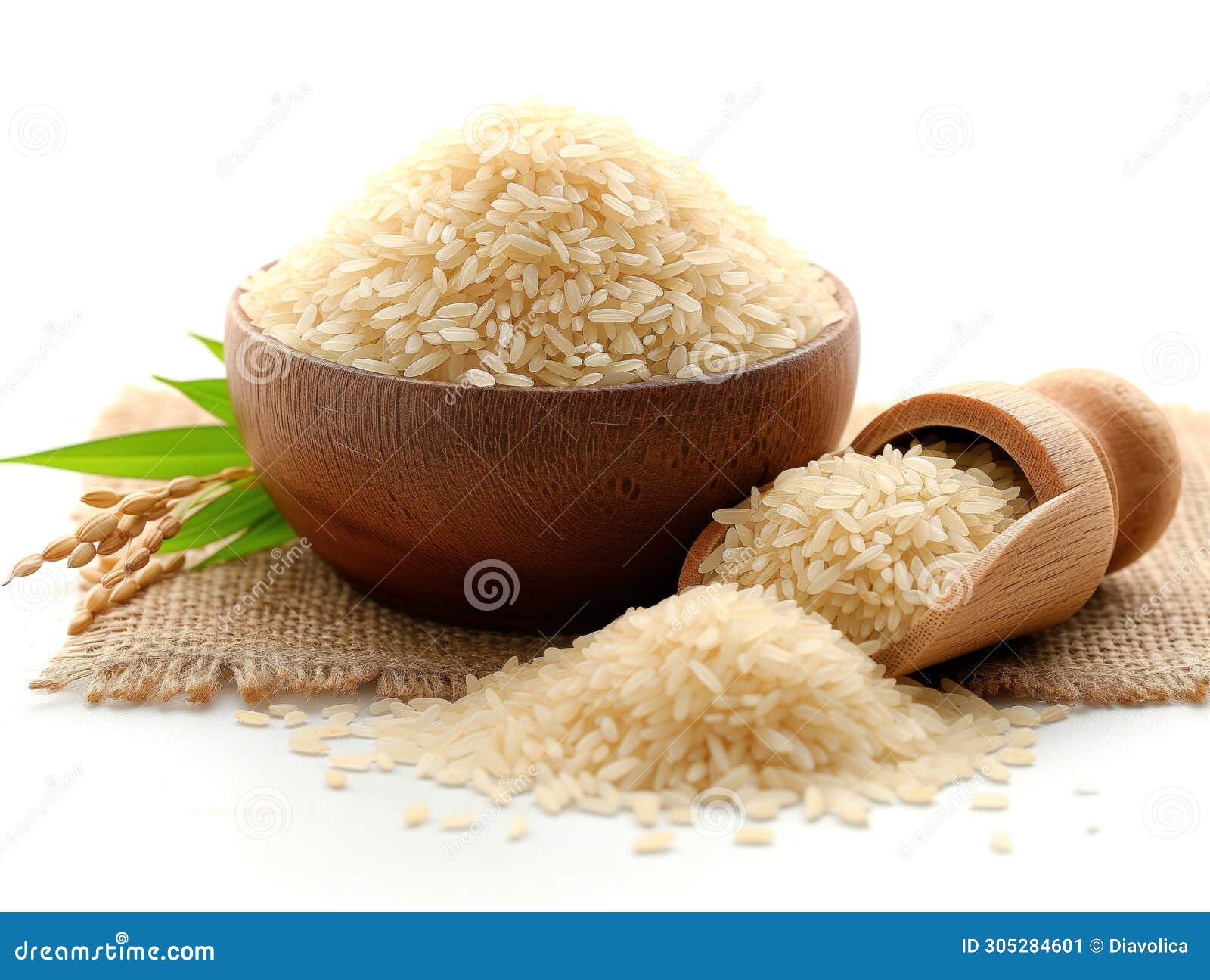 Raw rice still life stock illustration. Illustration of seed - 305284601