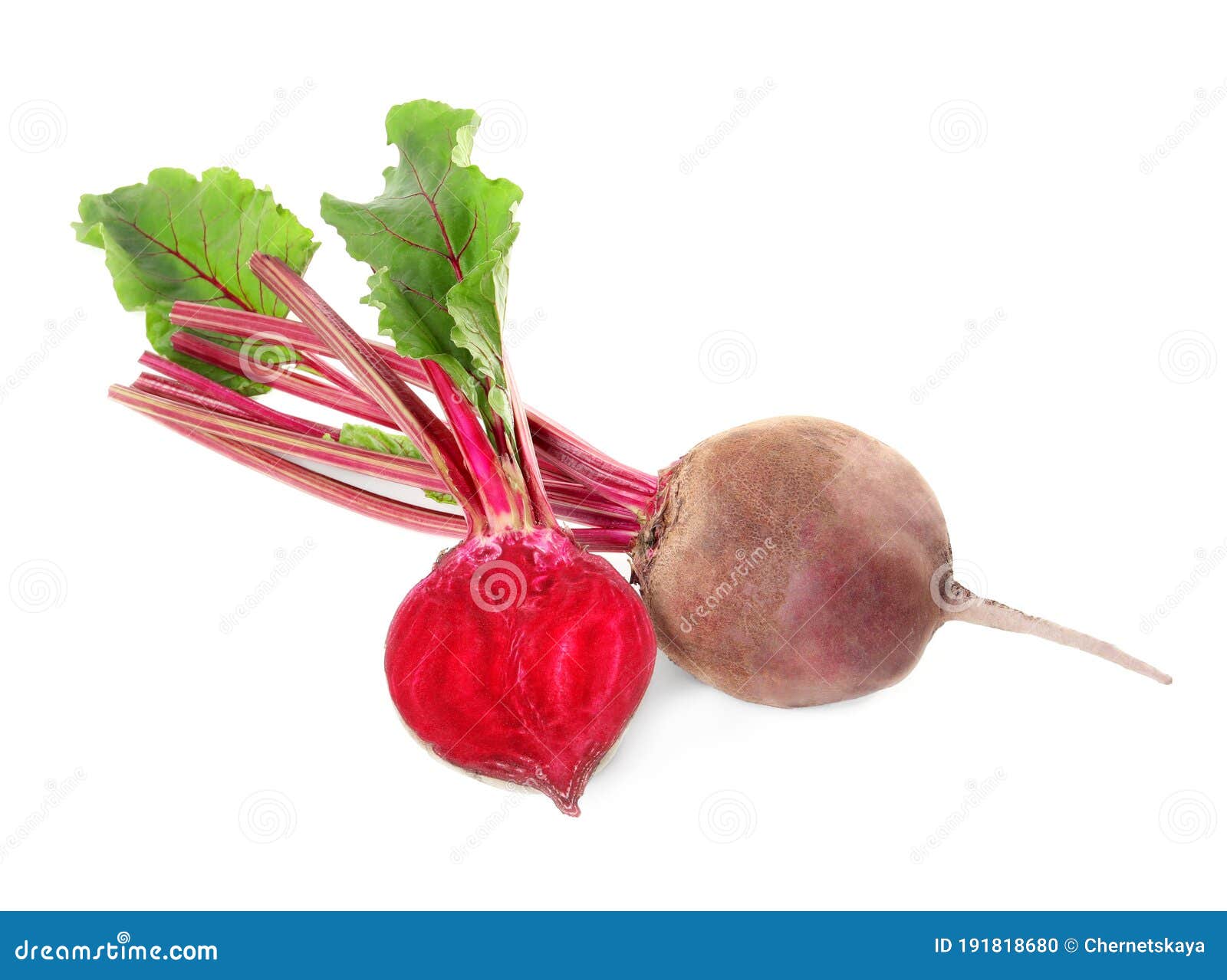 Raw Ripe Beets with Stems Isolated Stock Photo - Image of diet, natural ...