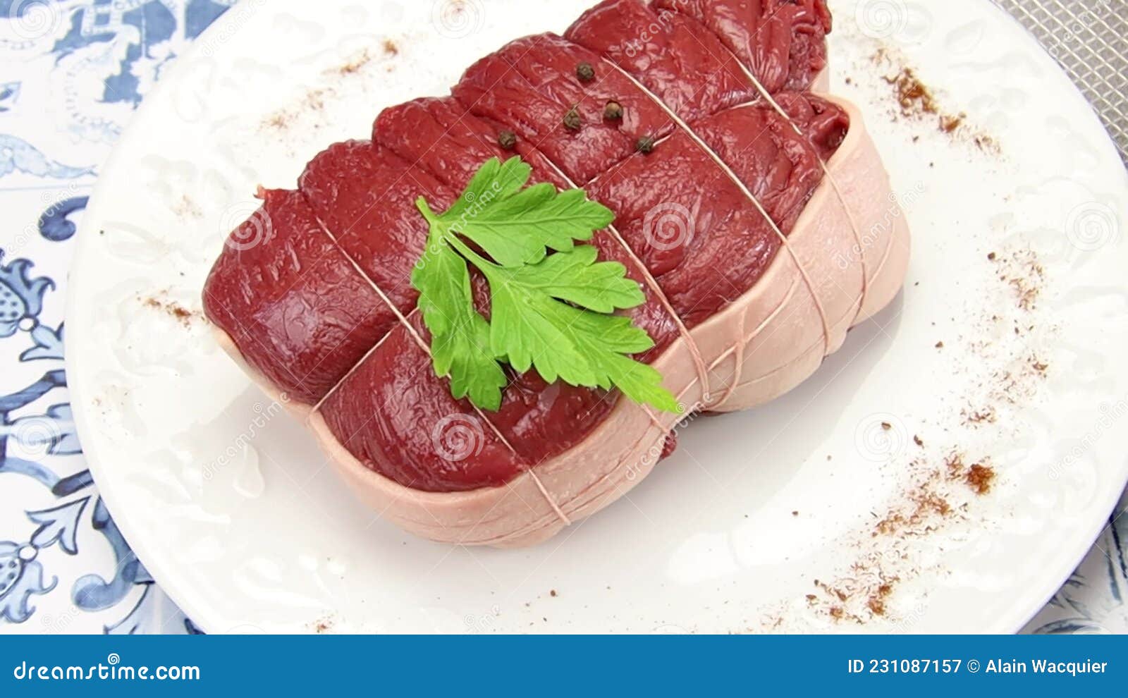 Raw roast beef stock video. Video of cooking, blood - 231087157