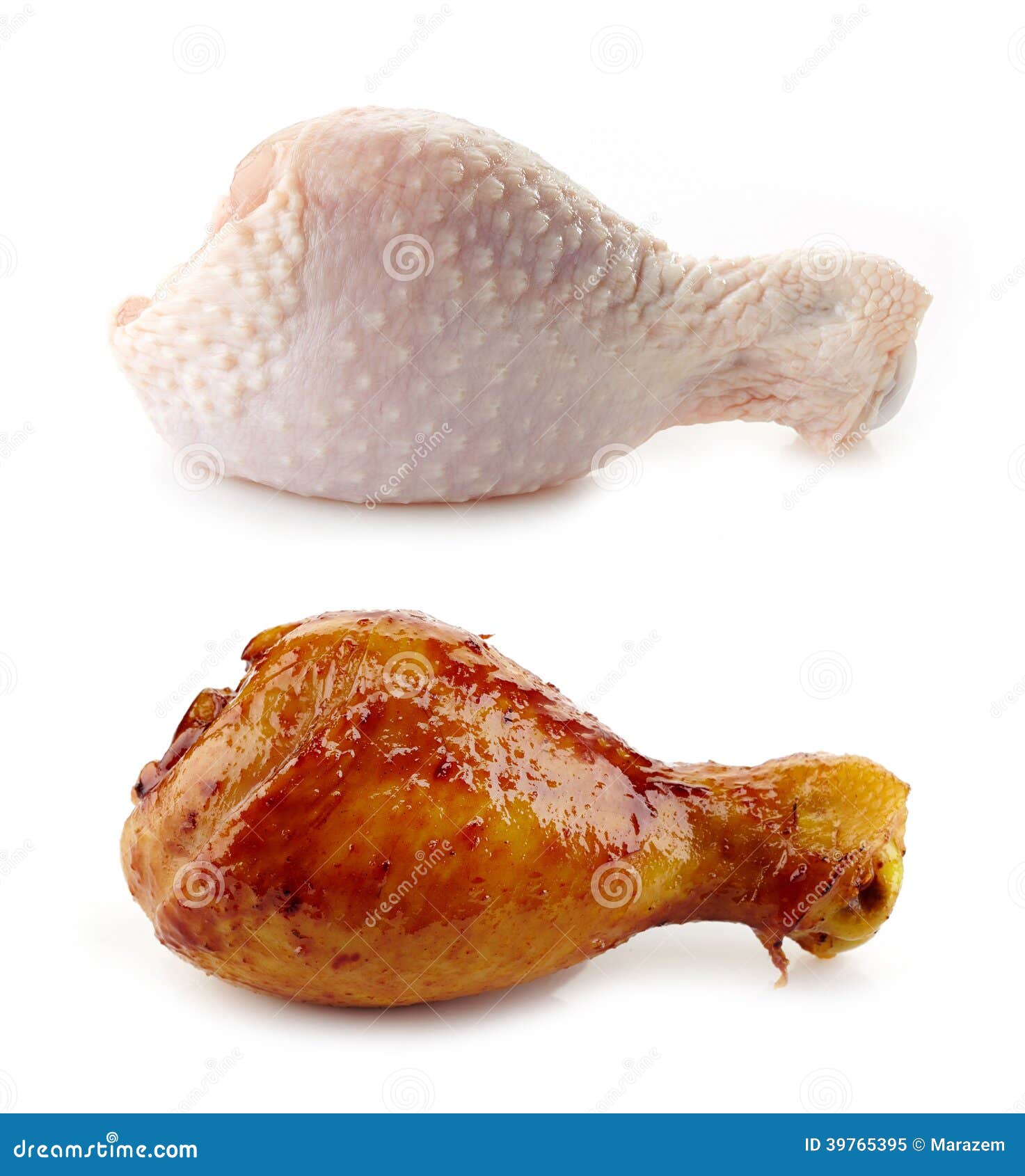Raw and Roasted Chicken Legs Stock Image - Image of cuisine, prepared ...