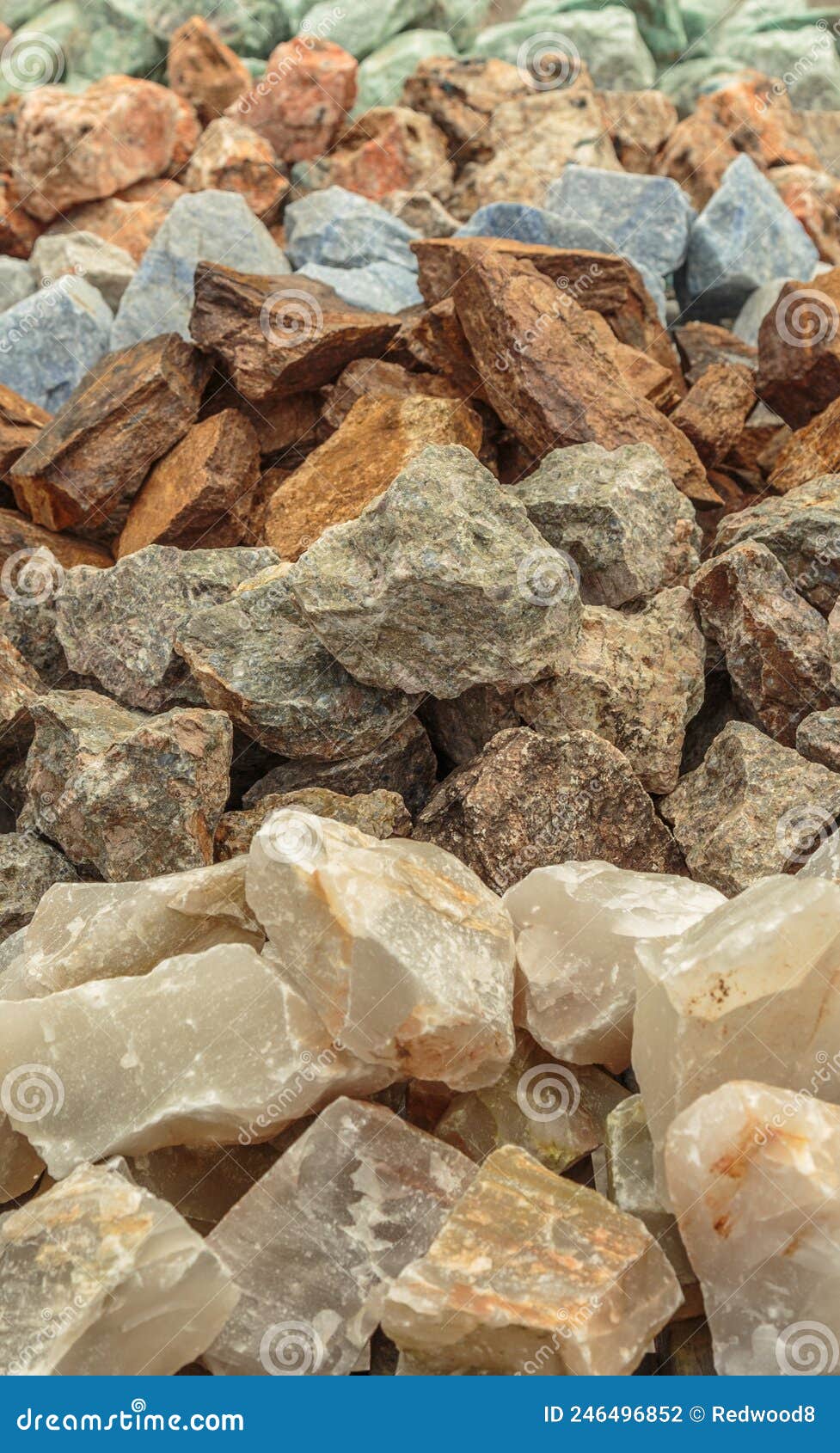 Raw Rocks and Minerals stock photo. Image of chunks - 246496852