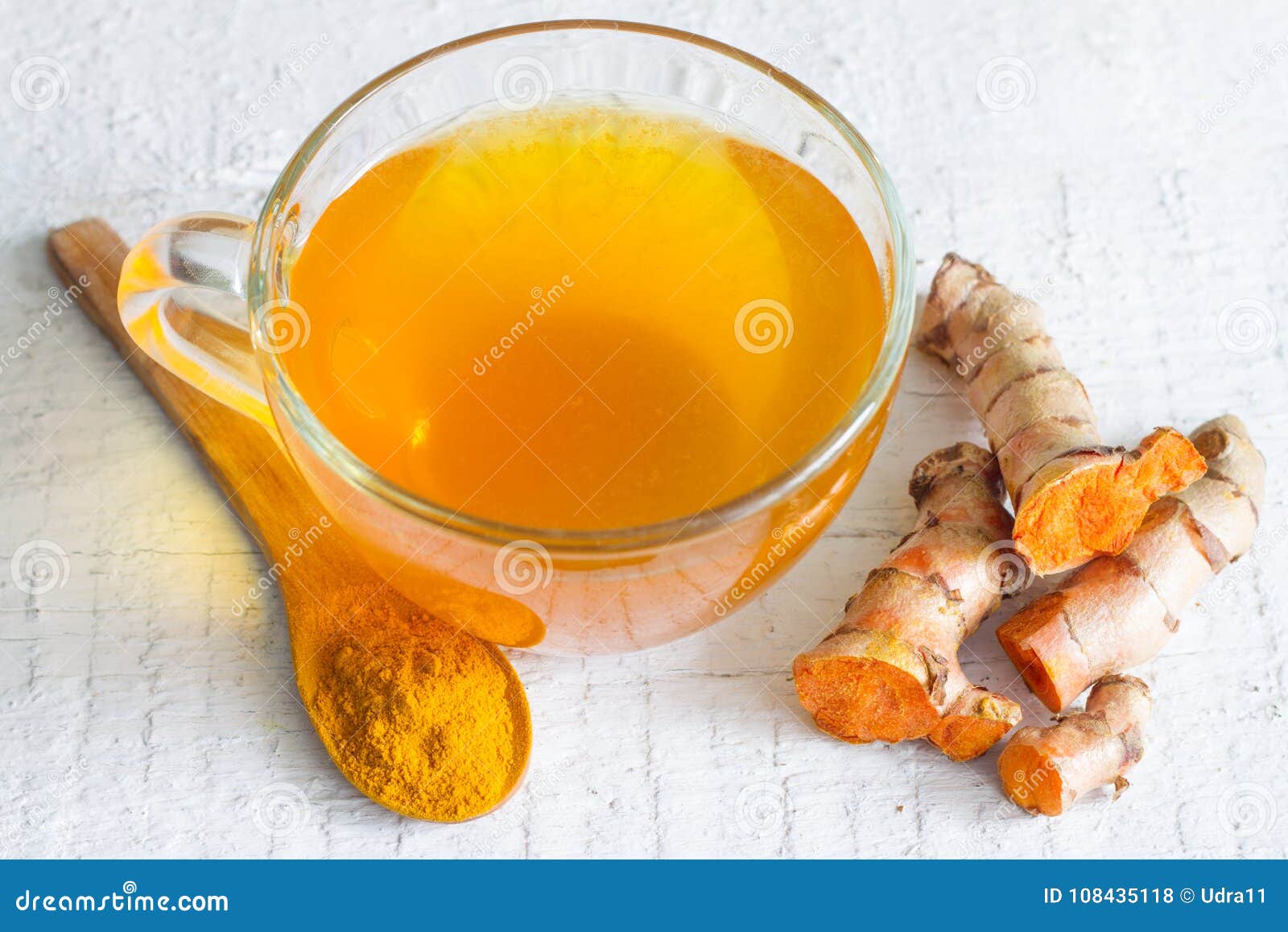 Raw Roots of Tumeric and Tea on White Planks Detox Concept Stock Photo ...