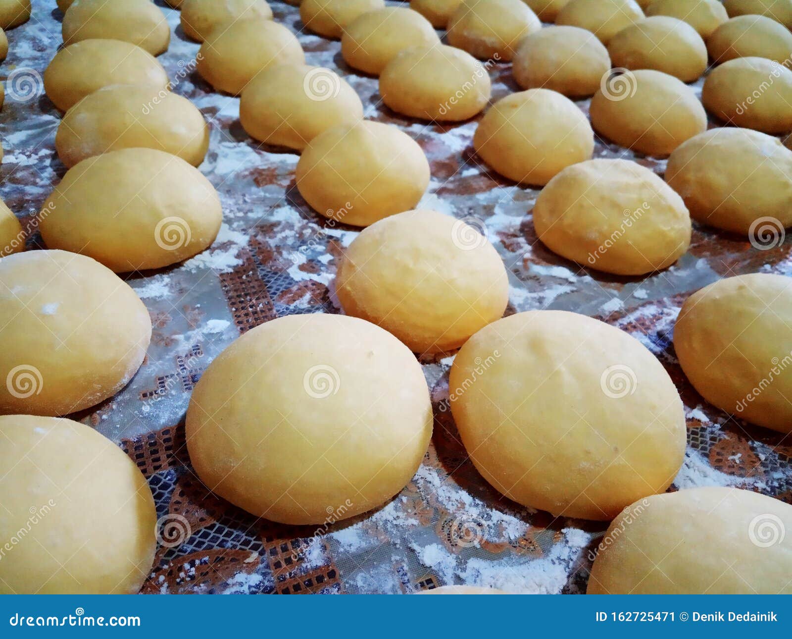 Raw donuts dough stock image. Image of doughnut, four - 162725471