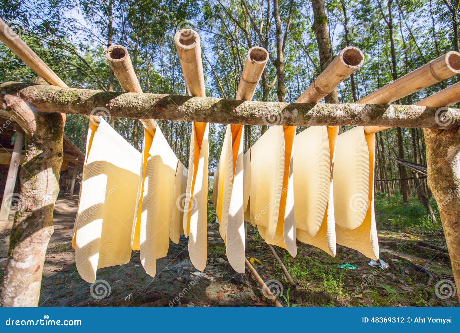 Raw Rubber Sheets in Thailand Stock Photo - Image of asia, commodity ...
