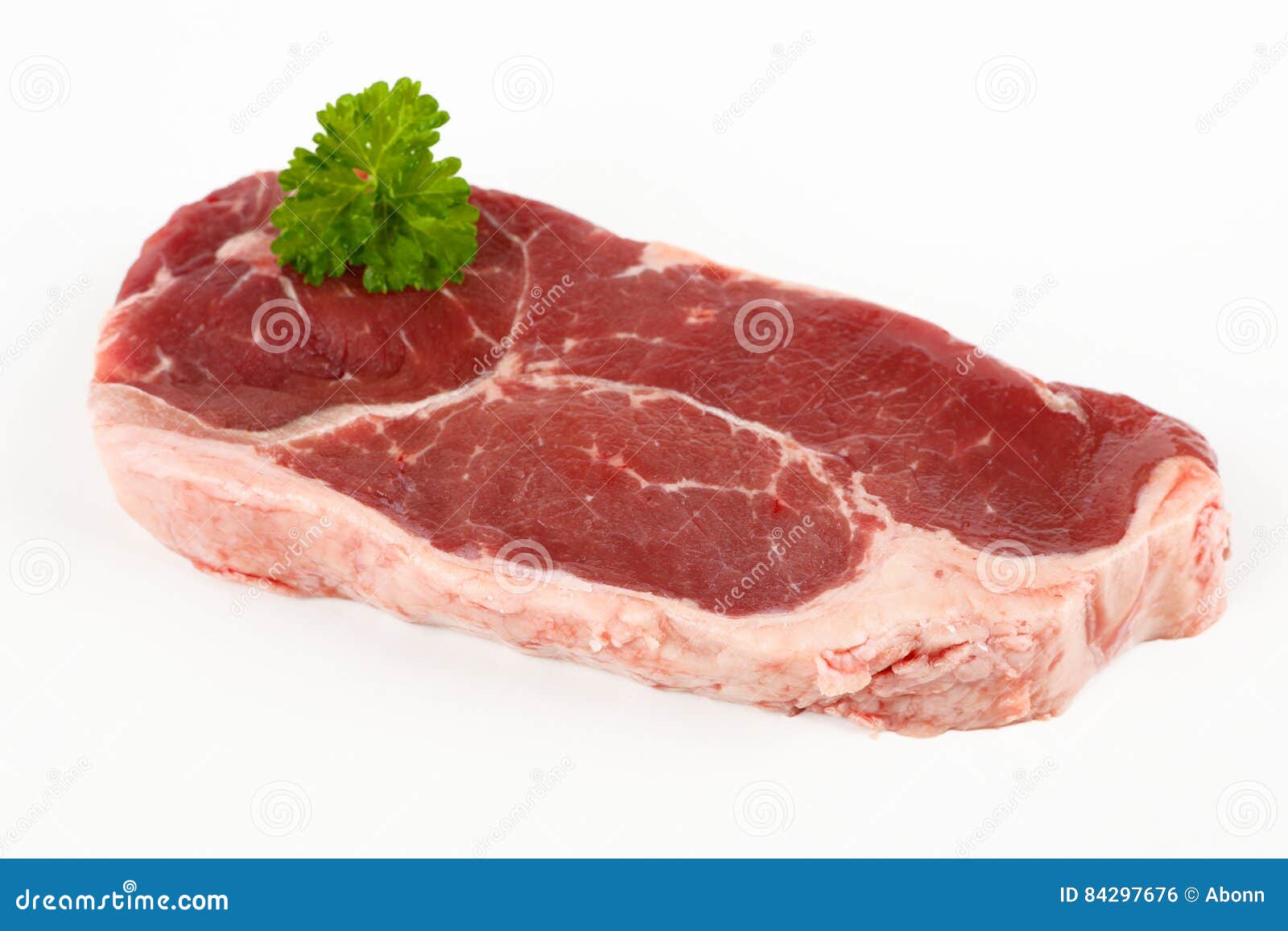 Raw rump steak stock photo. Image of steak, white, parsley - 84297676