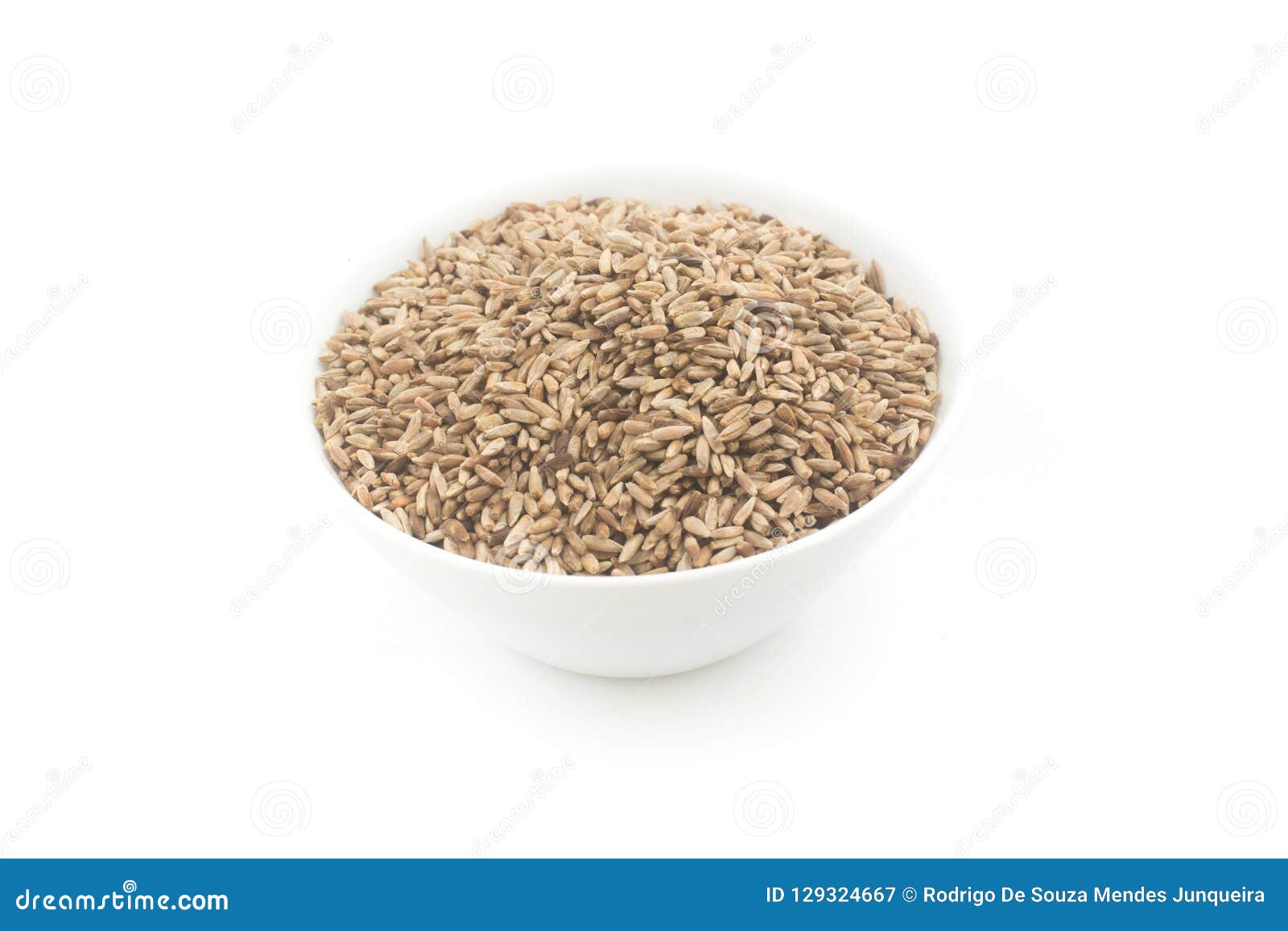 Raw Rye in a bowl stock image. Image of wheat, view - 129324667