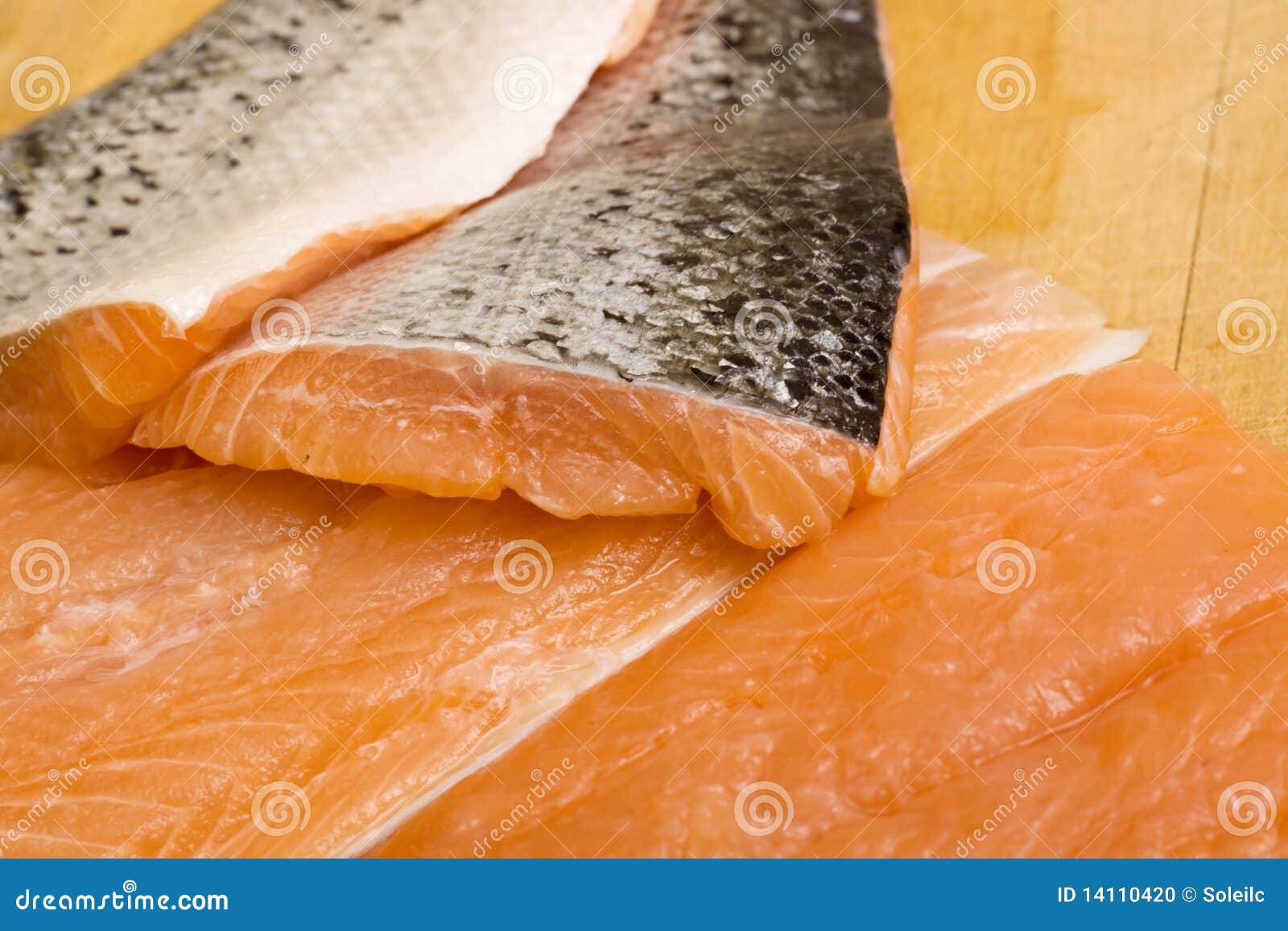 Raw salmon stock photo. Image of fish, pink, salmon, skin - 14110420