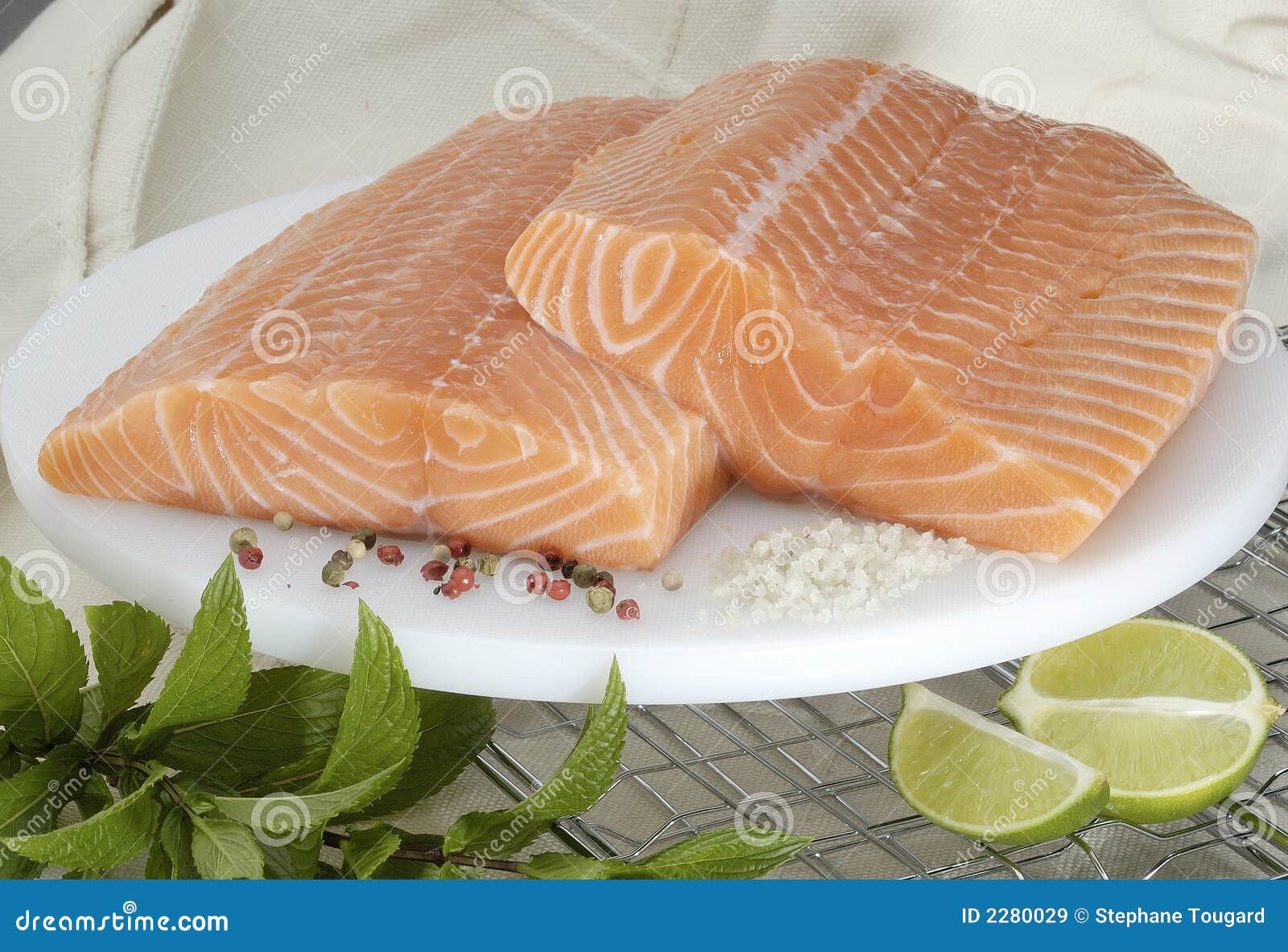 Raw Salmon stock image. Image of preparing, seasoning - 2280029