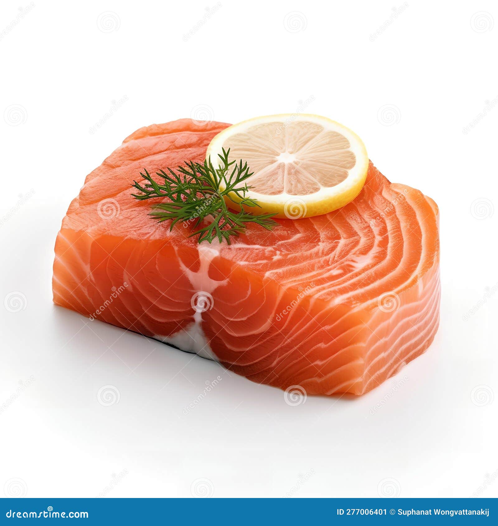 Raw Salmon Isolated on White Background, Image Ai Generated Stock ...