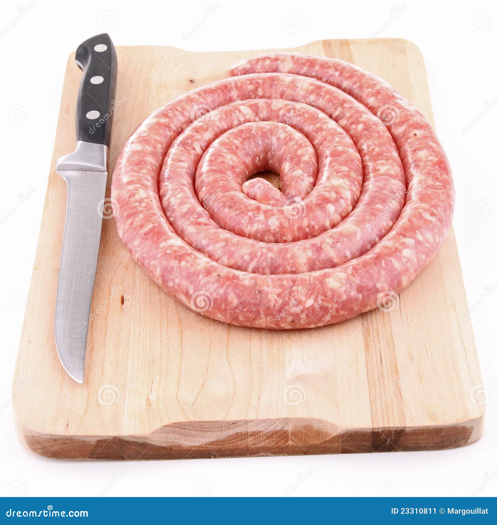 Raw sausage stock image. Image of dinner, meat, white - 23310811