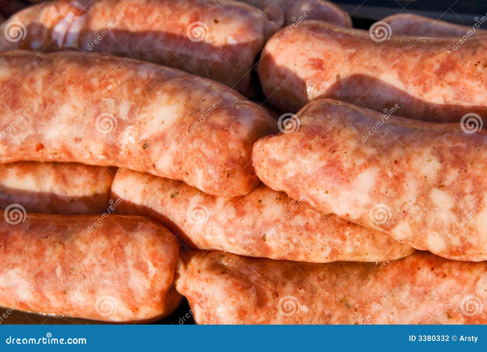 Raw sausage stock photo. Image of healthy, barbecue, food - 3380332