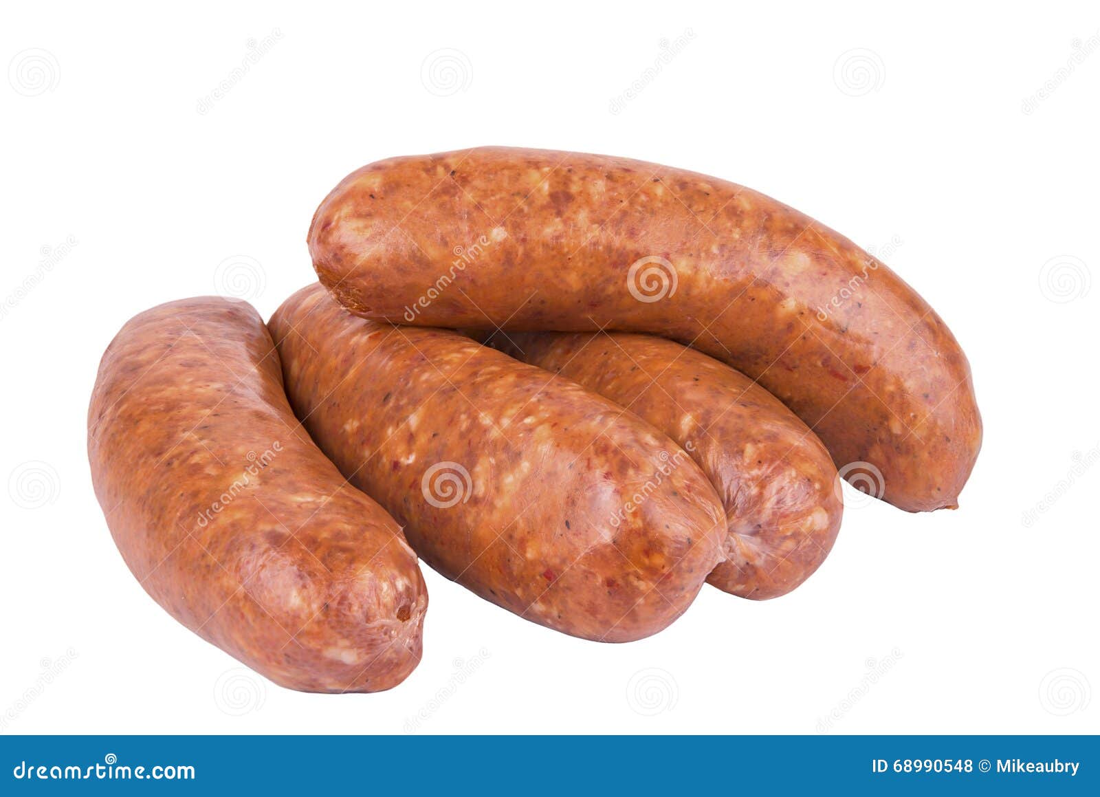 Raw sausage stock photo. Image of protein, pork, portion - 68990548