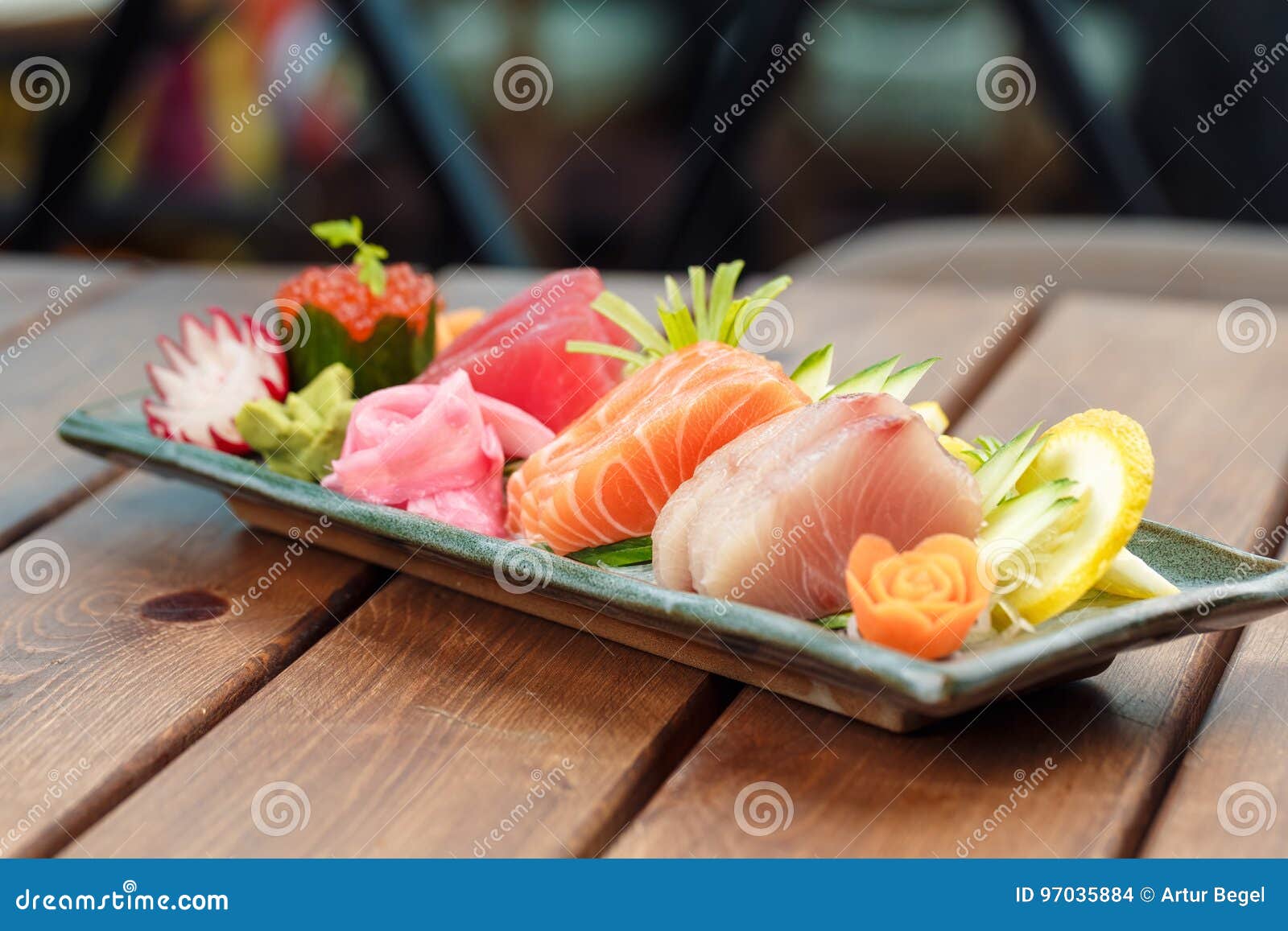 Raw Seafood selections stock photo. Image of leaf, appetizer - 97035884