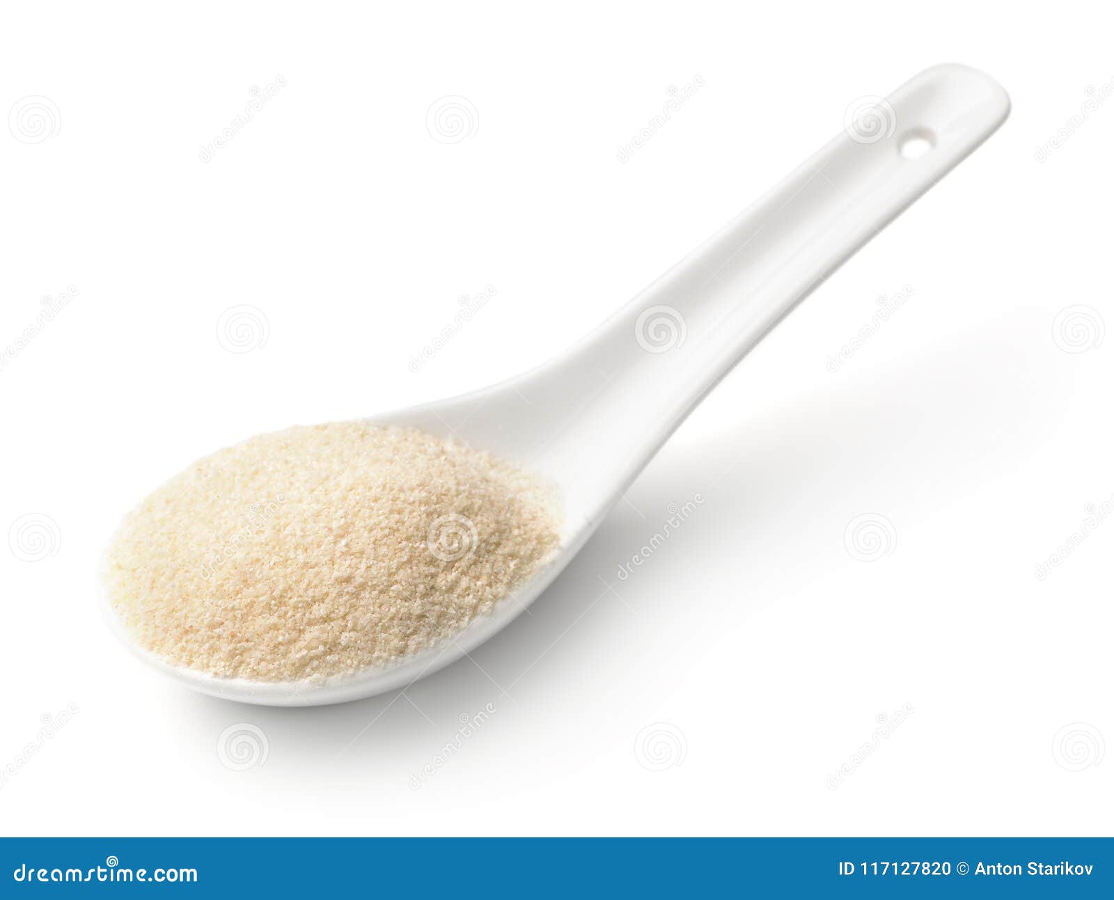 Raw Semolina in Ceramic Spoon Stock Photo - Image of dried, traditional ...