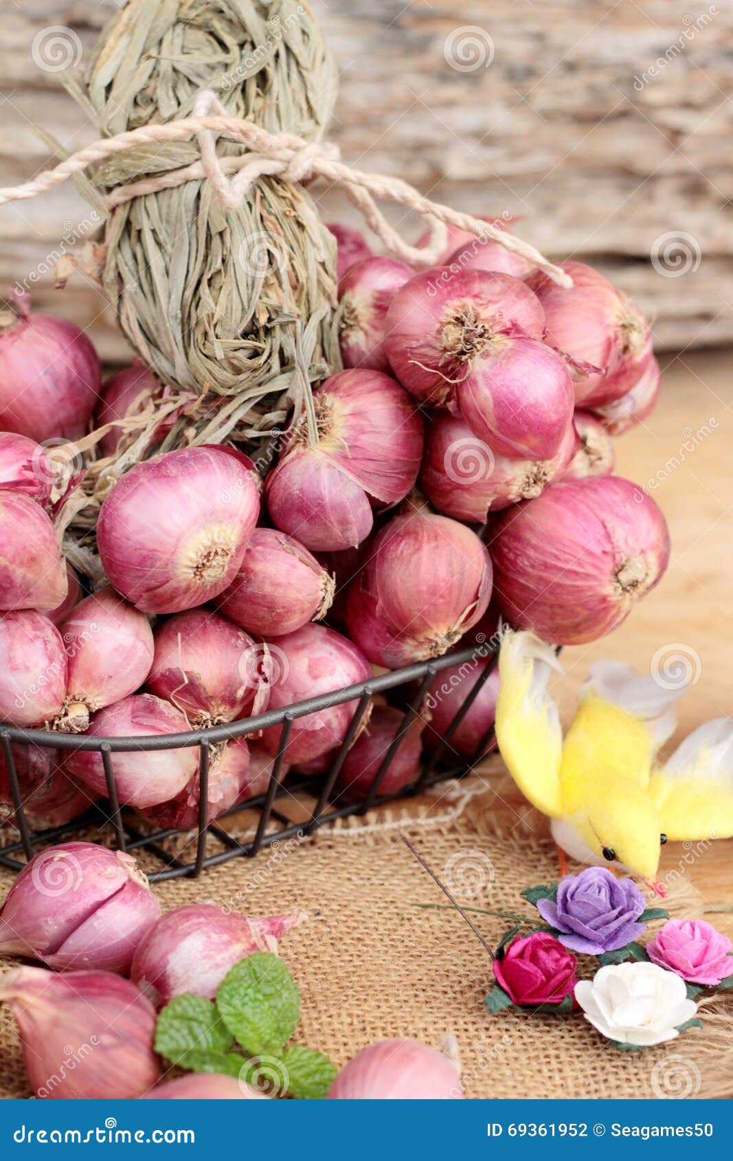 Raw Shallots for Cooking on Wood Background. Stock Photo - Image of ...