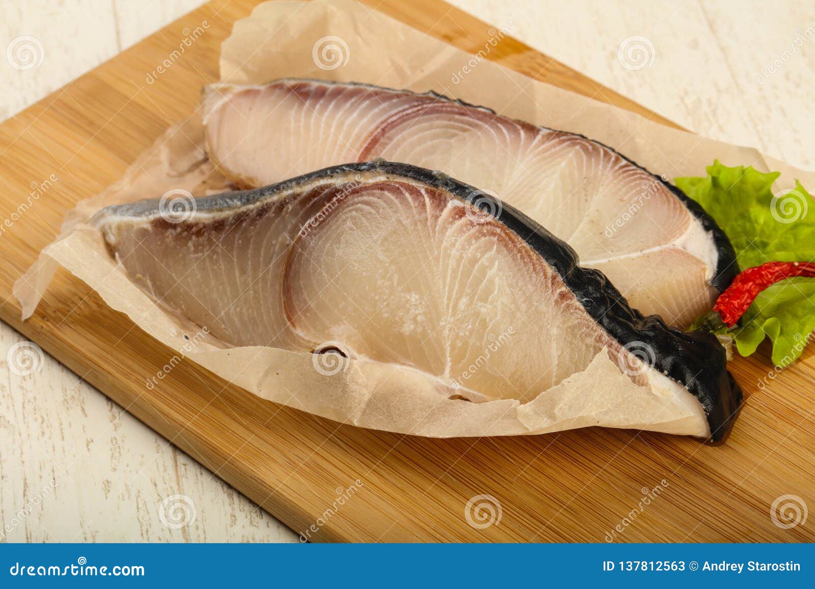 Raw shark steak stock image. Image of shark, pollock - 137812563