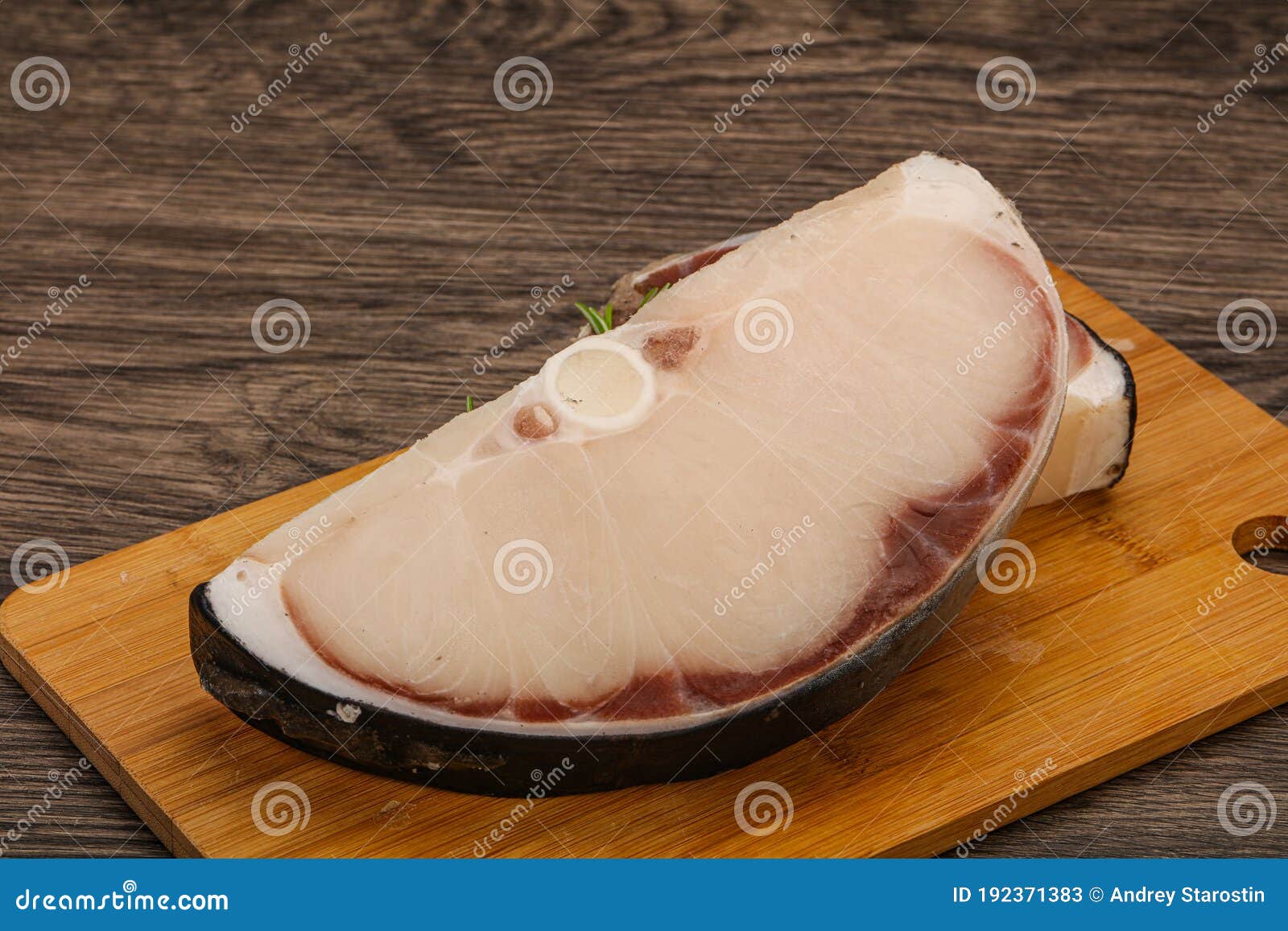 Raw Shark Steak Served Rosemary Stock Image - Image of healthy, fillet ...