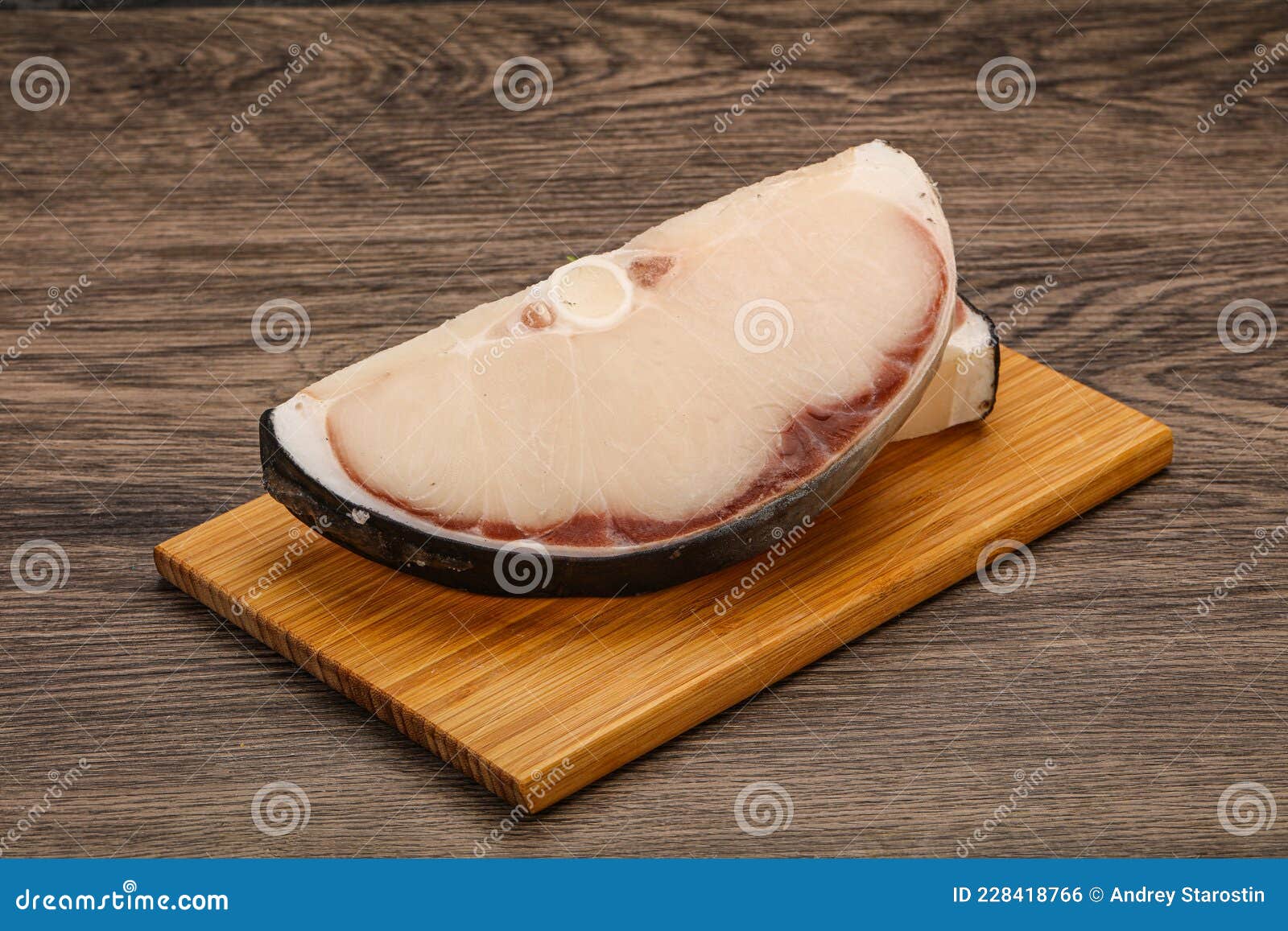 Raw Shark Steak Served Rosemary Stock Photo - Image of ingredient, meat ...
