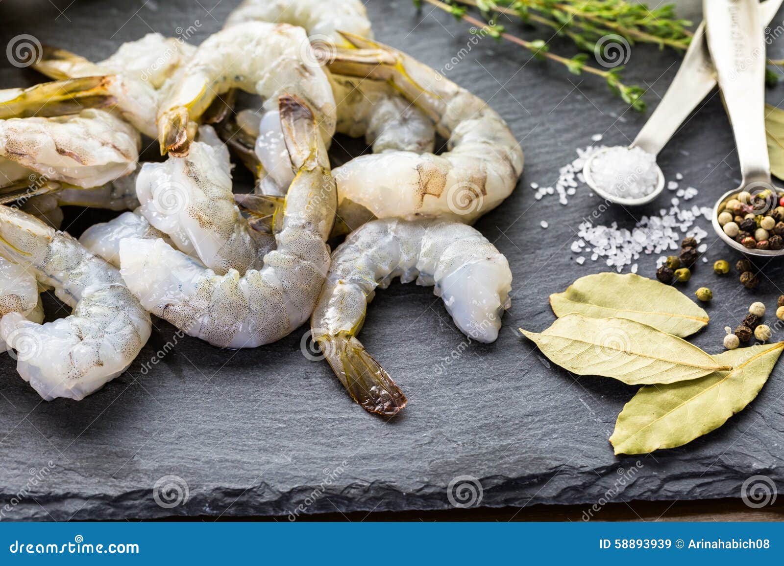 Raw shrimp stock image. Image of peeled, prawn, yellow - 58893939