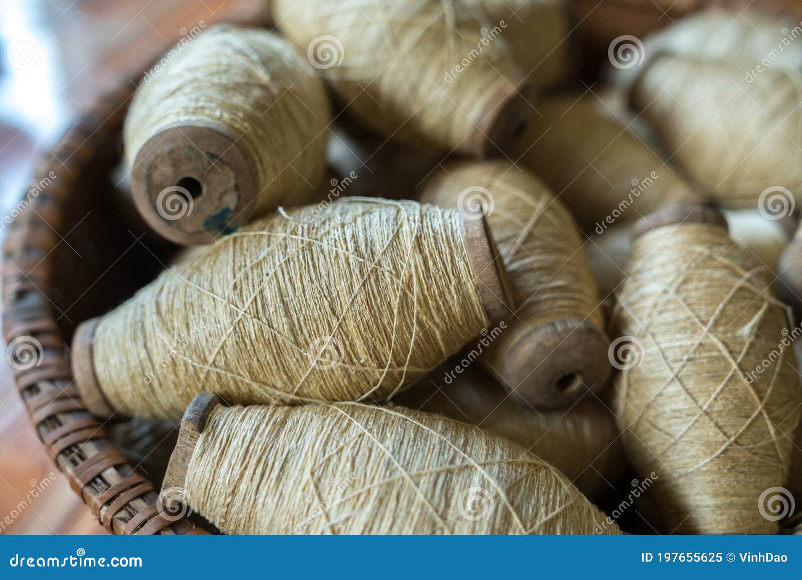 Raw Silk Thread in Traditional Yarn. Vietnamese Silk Made from Silkworm ...