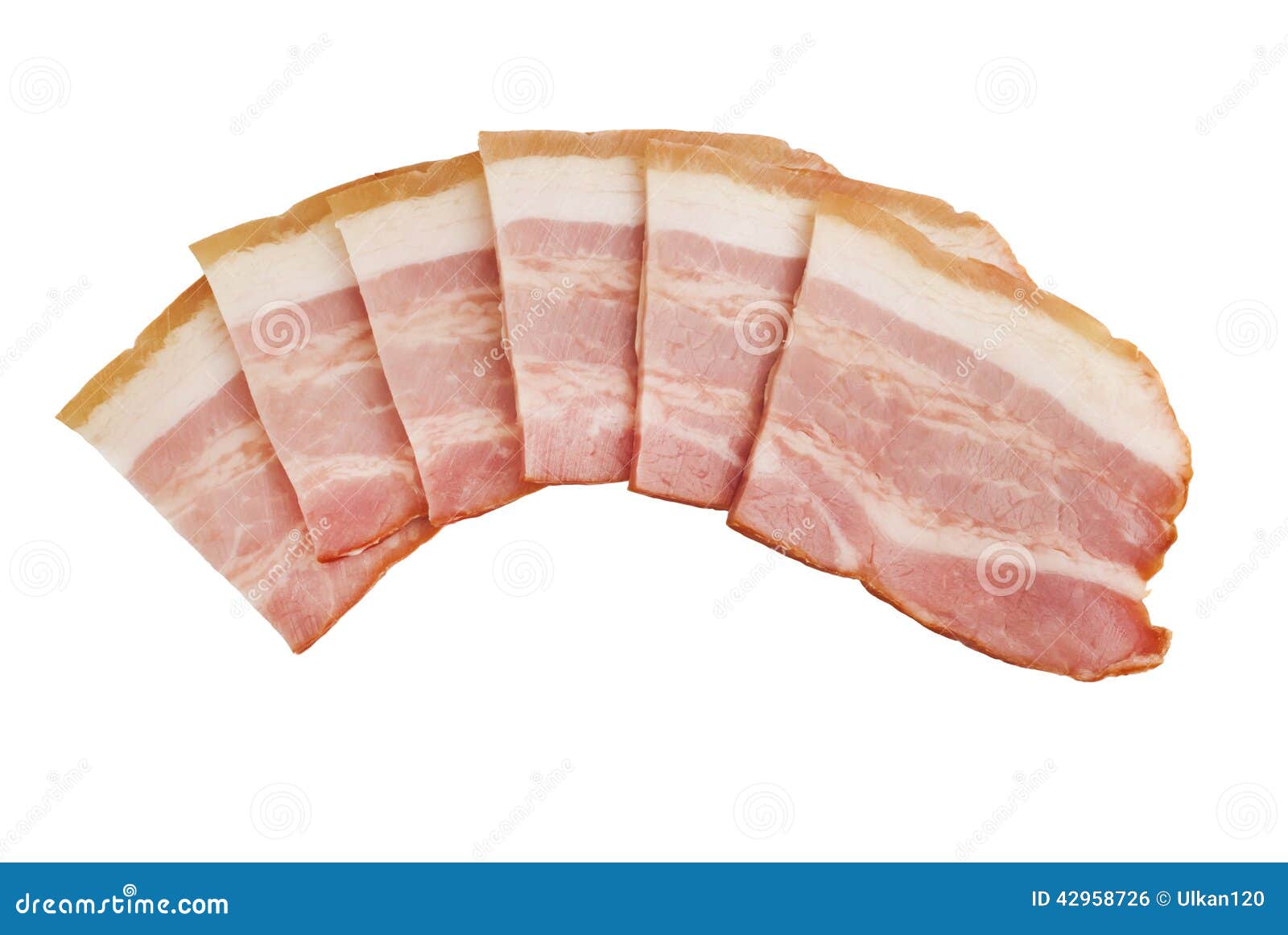 Raw sliced bacon stock photo. Image of stack, appetizing - 42958726