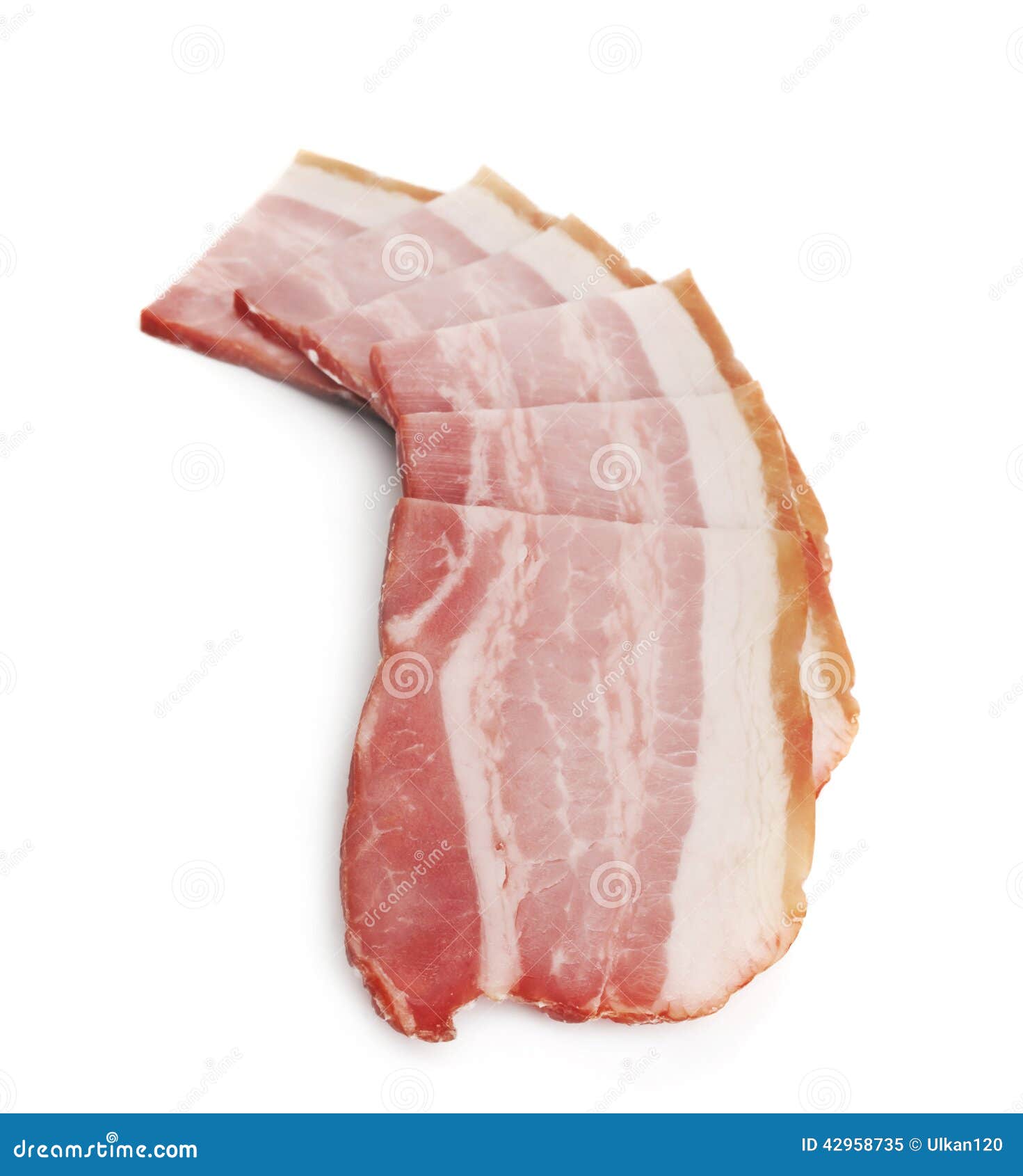 Raw sliced bacon stock image. Image of piled, slice, stacked - 42958735