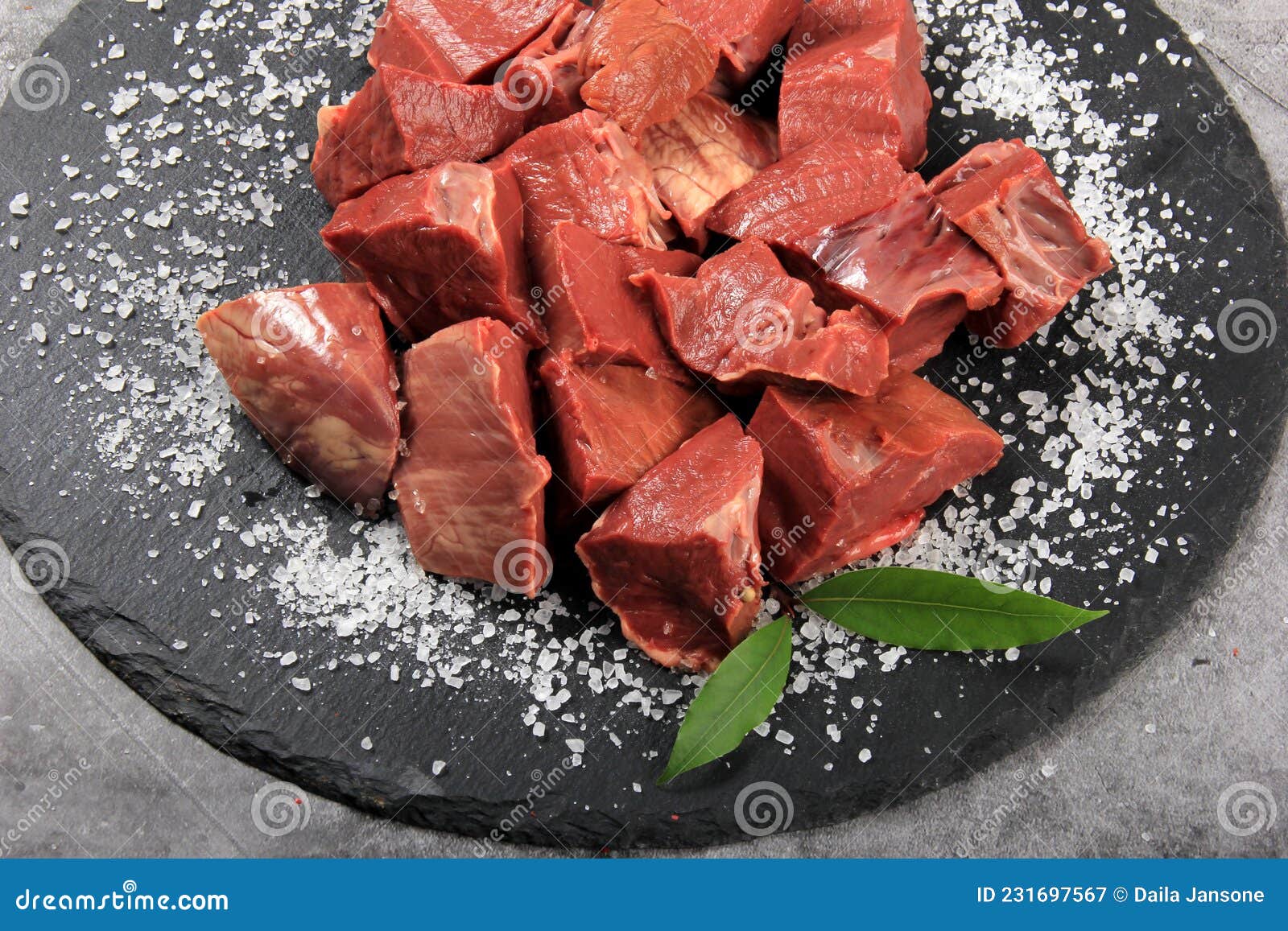 Raw Sliced Beef Heart on Black Background. Stock Image - Image of meat ...