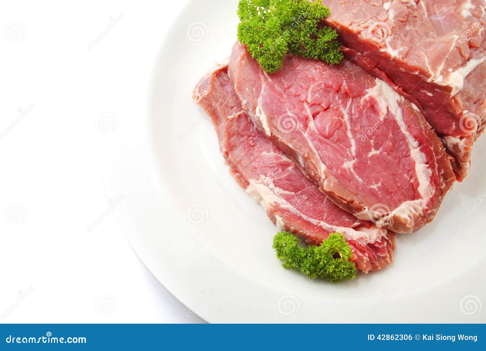 Raw Sliced of Beef Meat or Rib Eye Steak Stock Photo - Image of ribeye ...