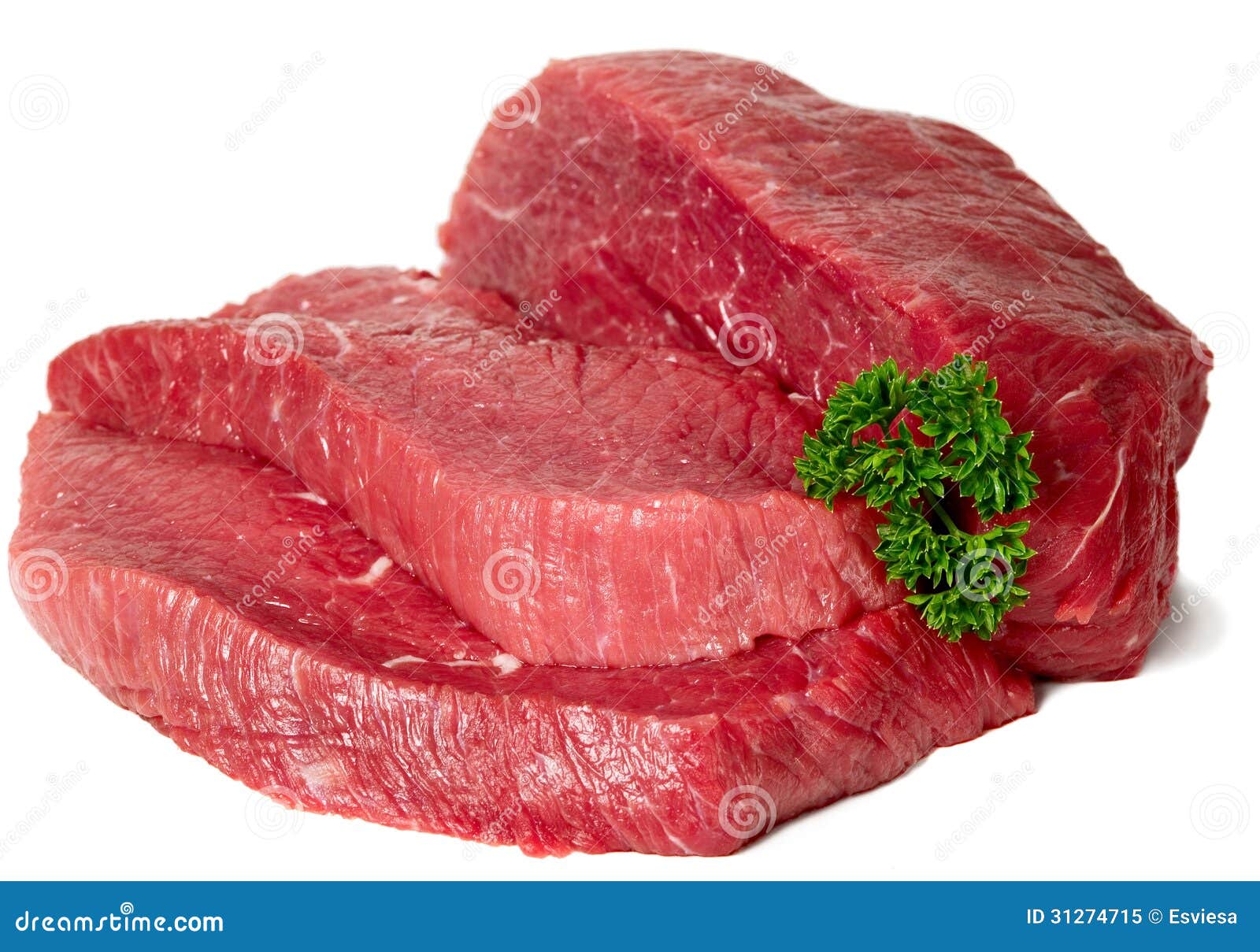 Raw sliced meat stock image. Image of steak, uncooked - 31274715