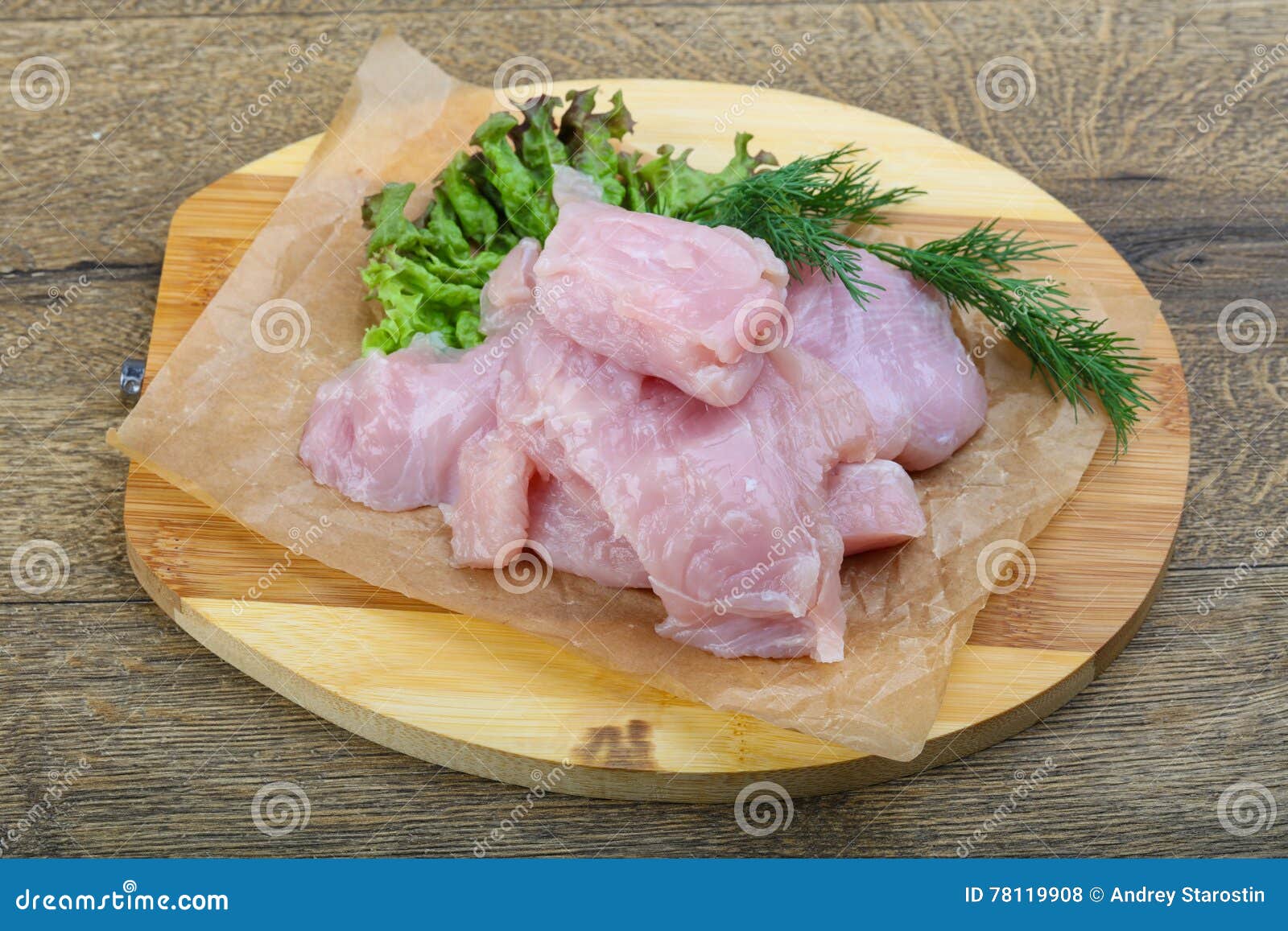 Raw sliced turkey stock photo. Image of preparation, pieces - 78119908