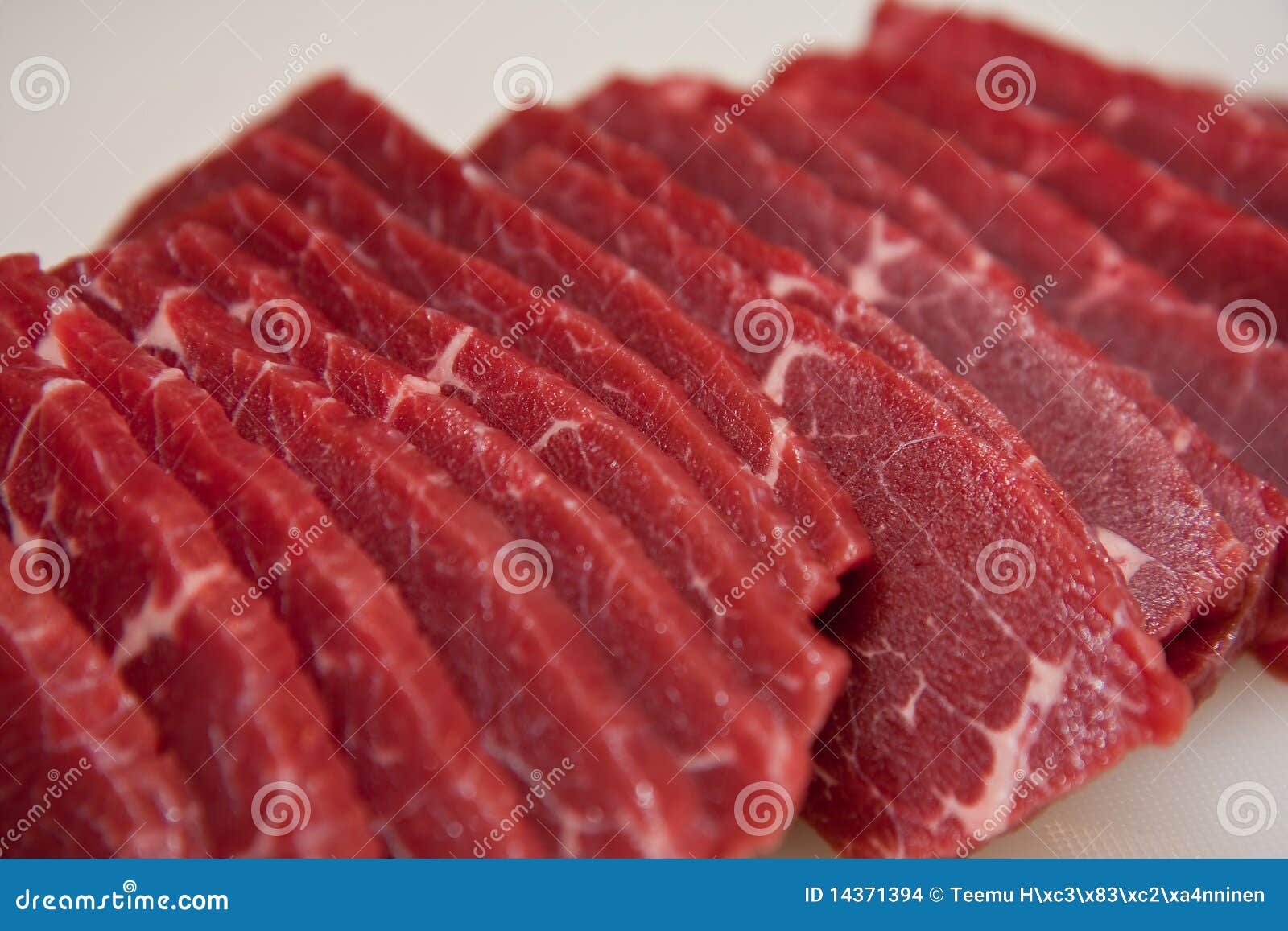 Raw slices of meat stock photo. Image of cook, meat, marble - 14371394