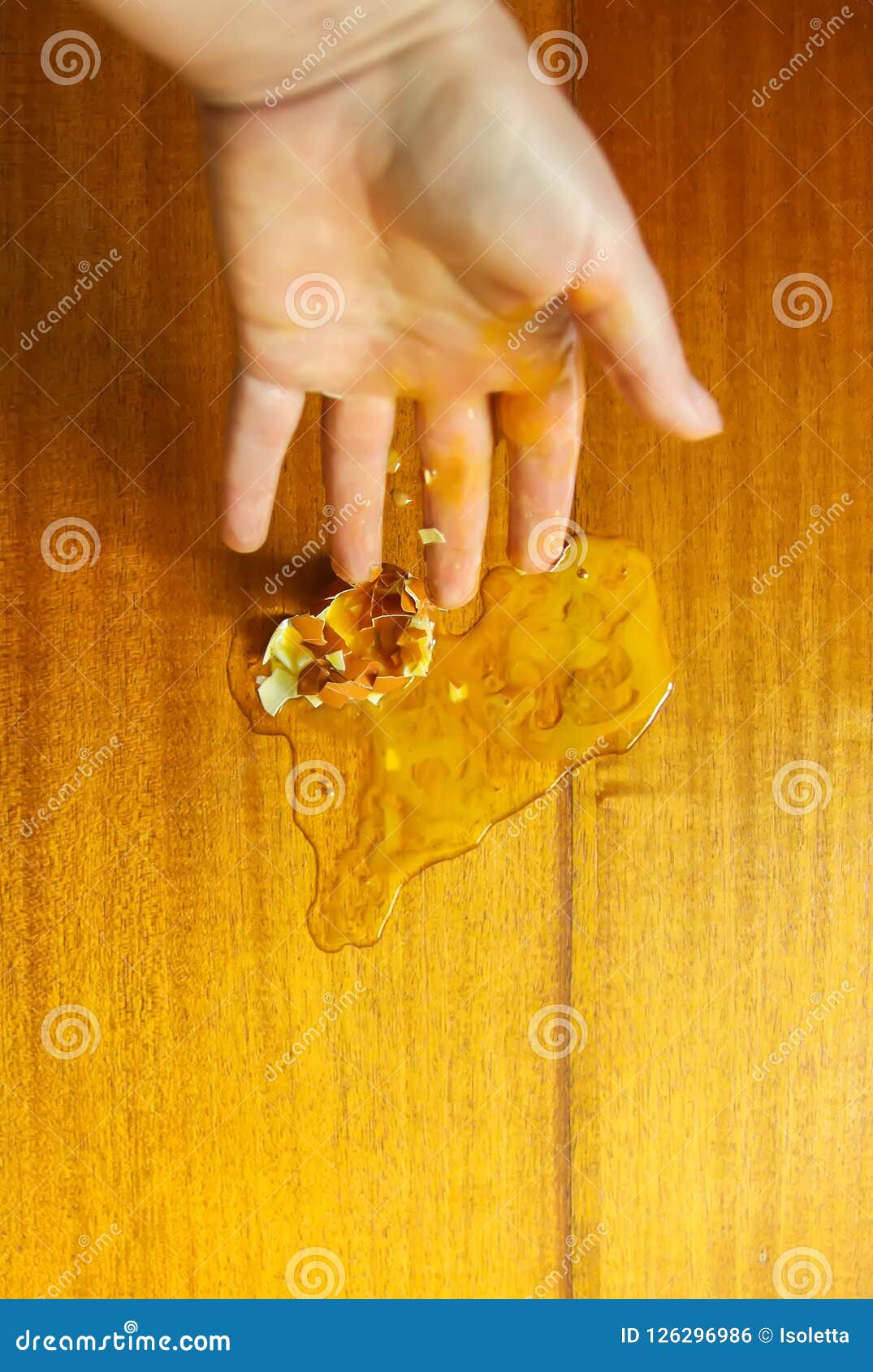 Raw smashed egg stock photo. Image of smashed, hand - 126296986