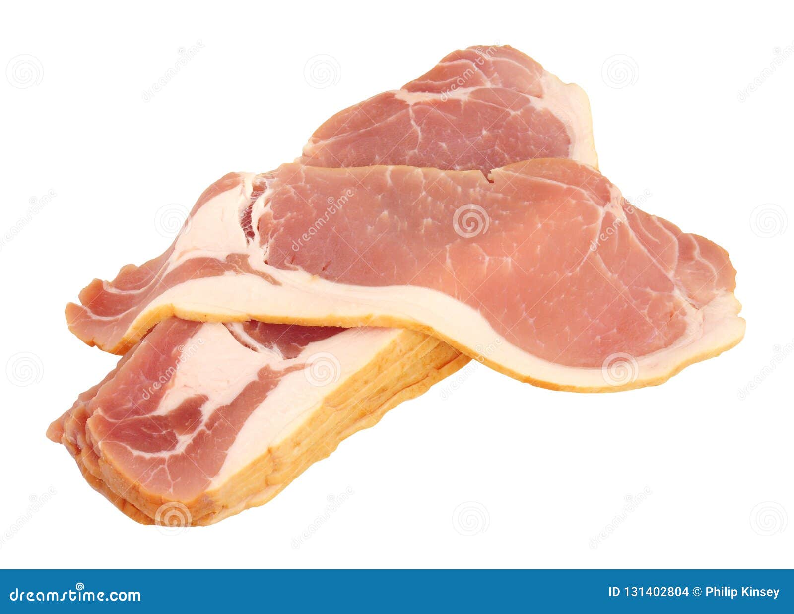 Raw Smoked Back Bacon Rashers Stock Photo - Image of cured, sliced ...
