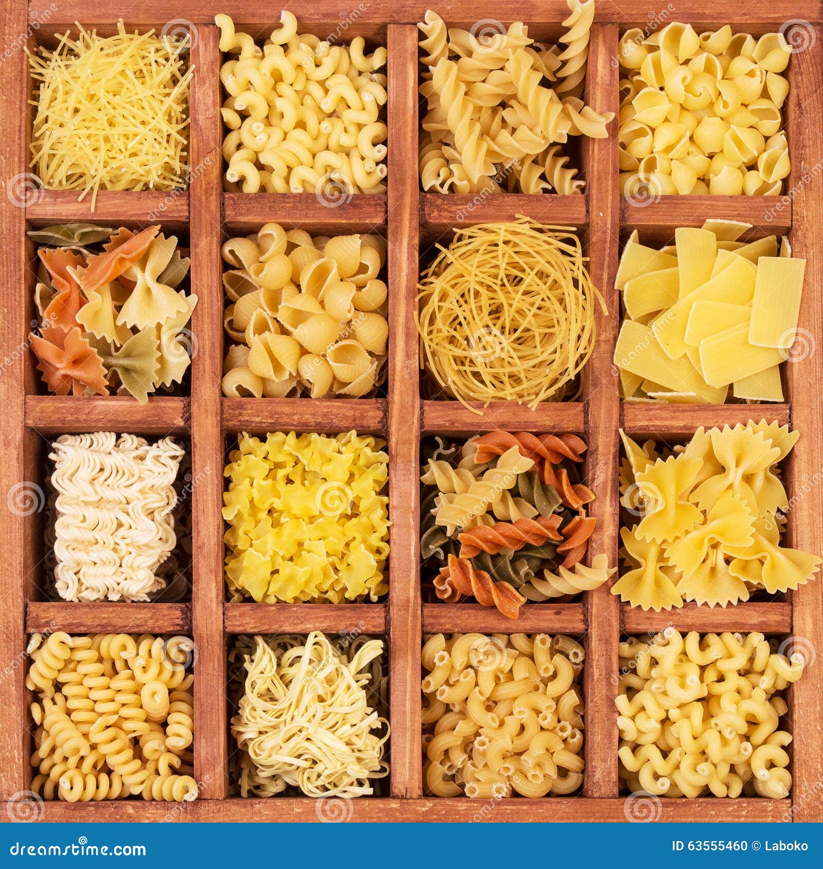 Raw Spaghetti and Pasta in Box Stock Photo - Image of cuisine, fresh ...