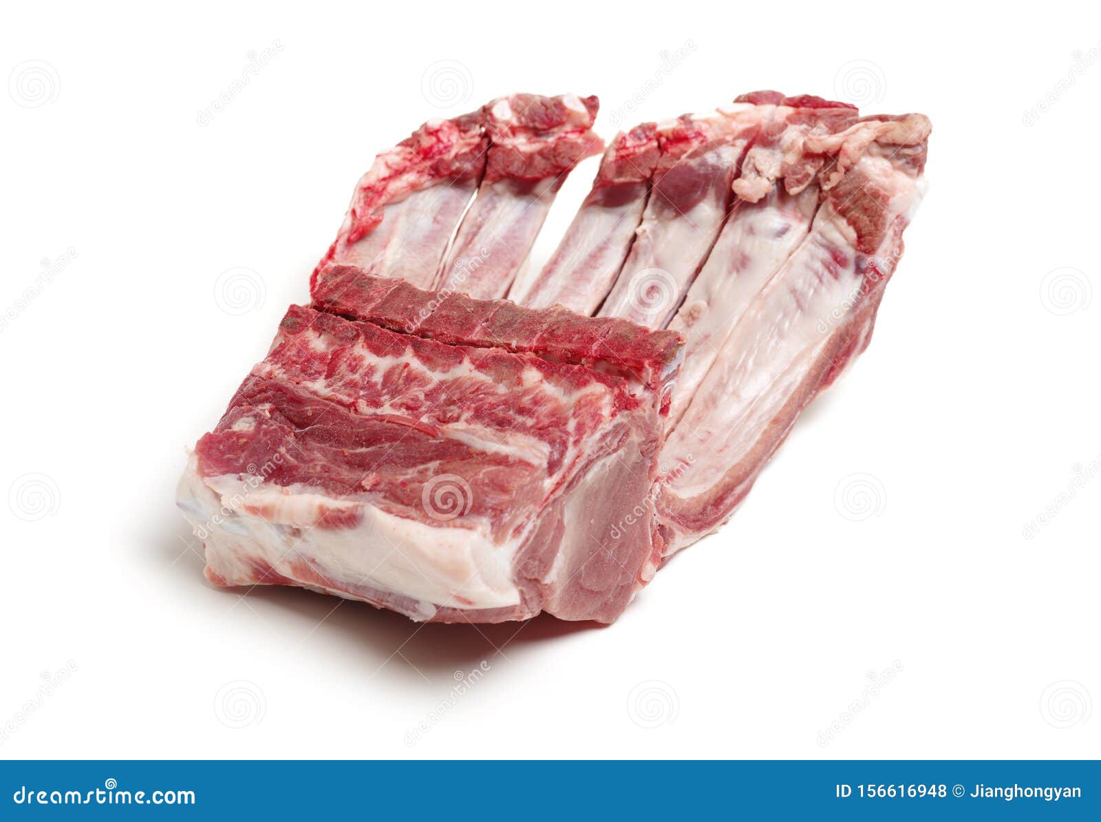 Raw spare ribs stock photo. Image of lamb, closeup, supper - 156616948