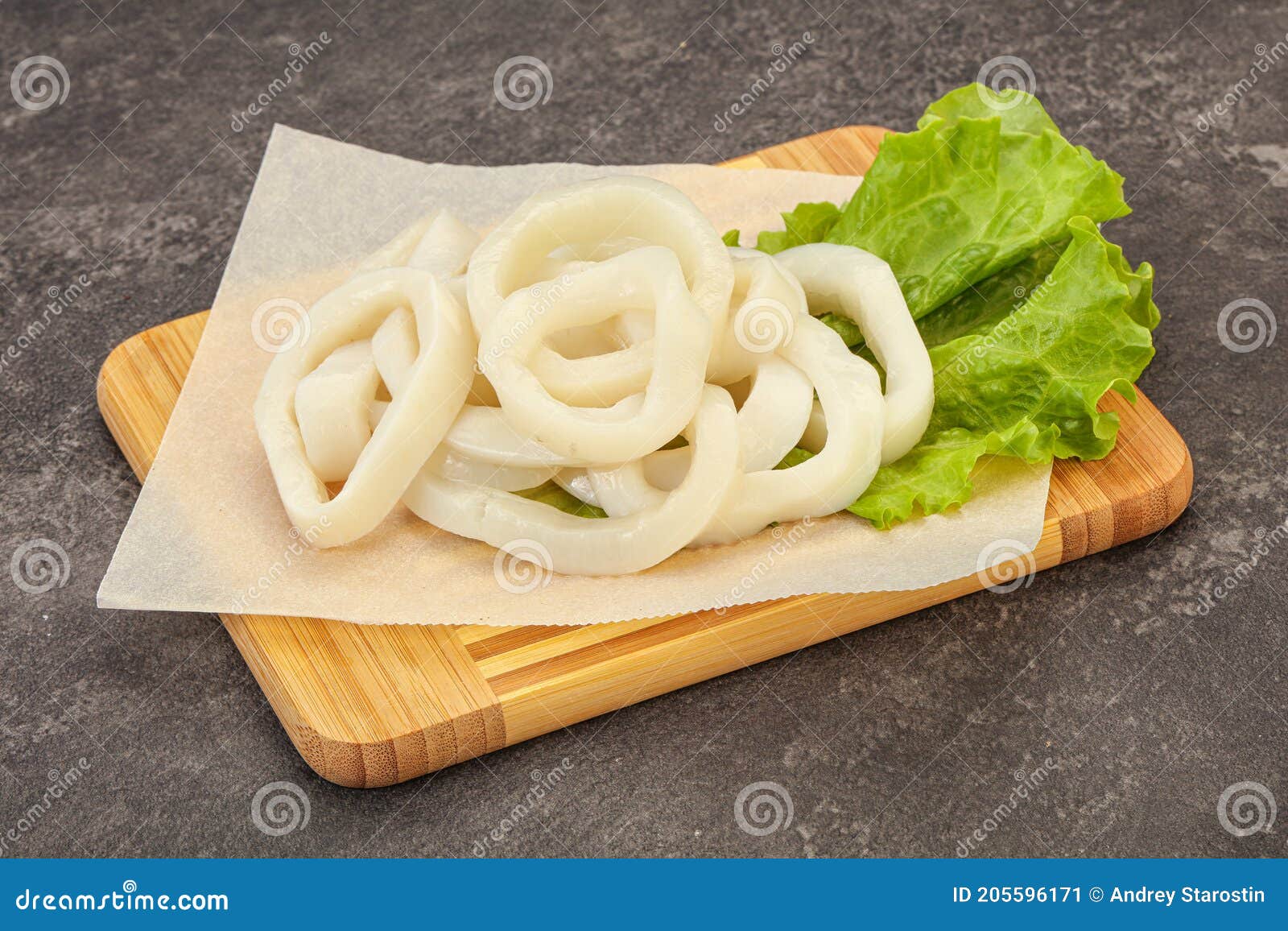 Raw Squid Rings for Cooking Stock Image - Image of garlic, calamari ...