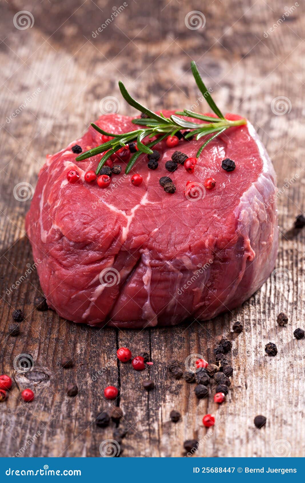 Raw steak stock image. Image of uncooked, salt, peppercorn - 25688447