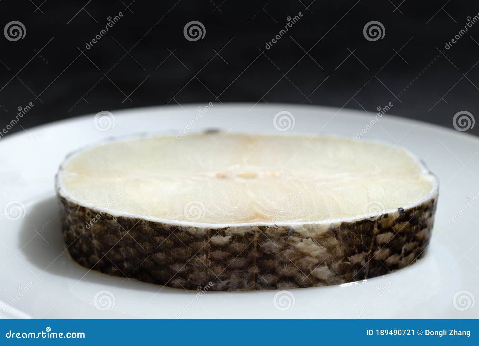 Raw Steak of Black Cod Closeup View Stock Image - Image of fillet ...