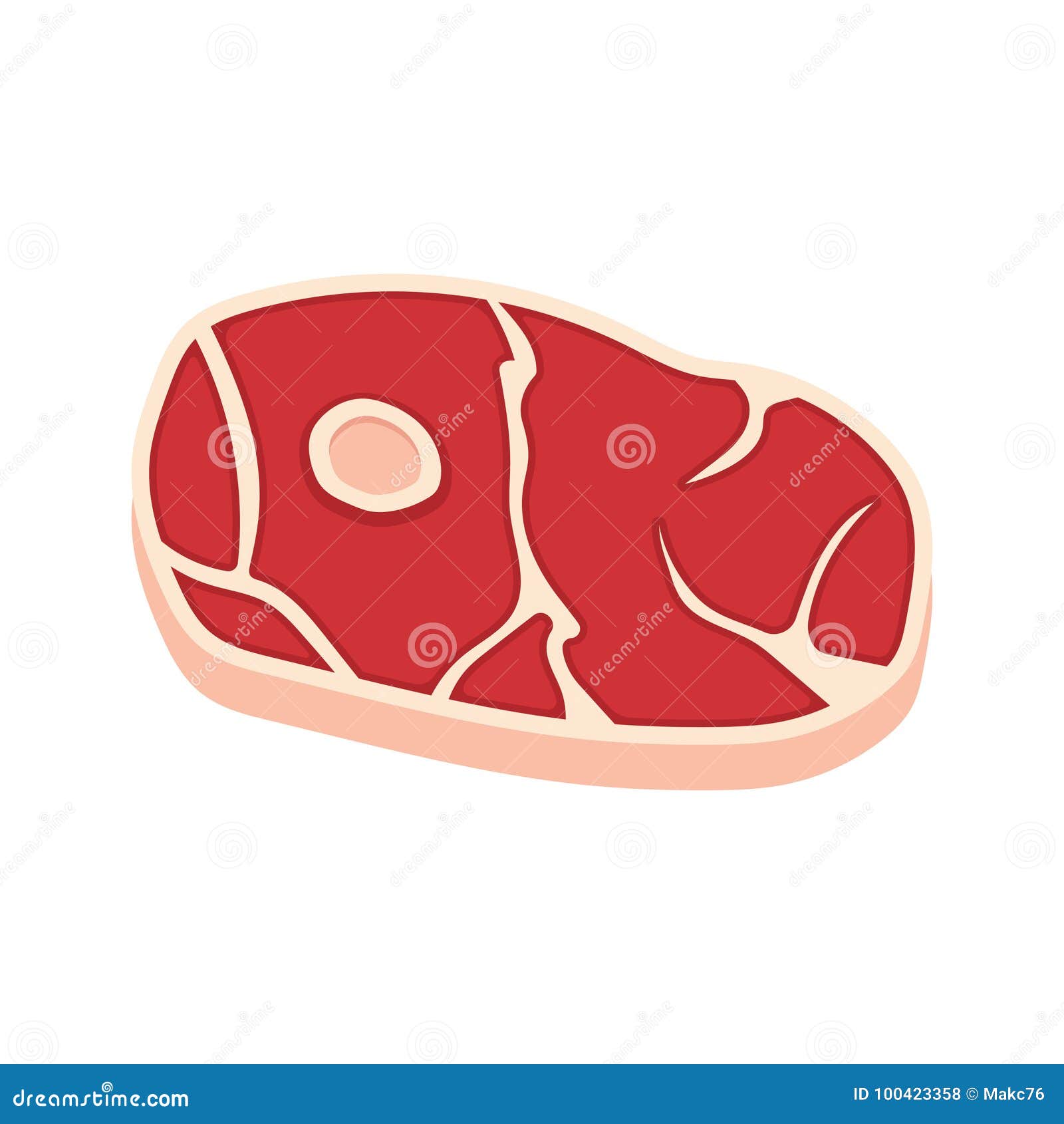 Beef steak icon. stock vector. Illustration of beef - 100423358
