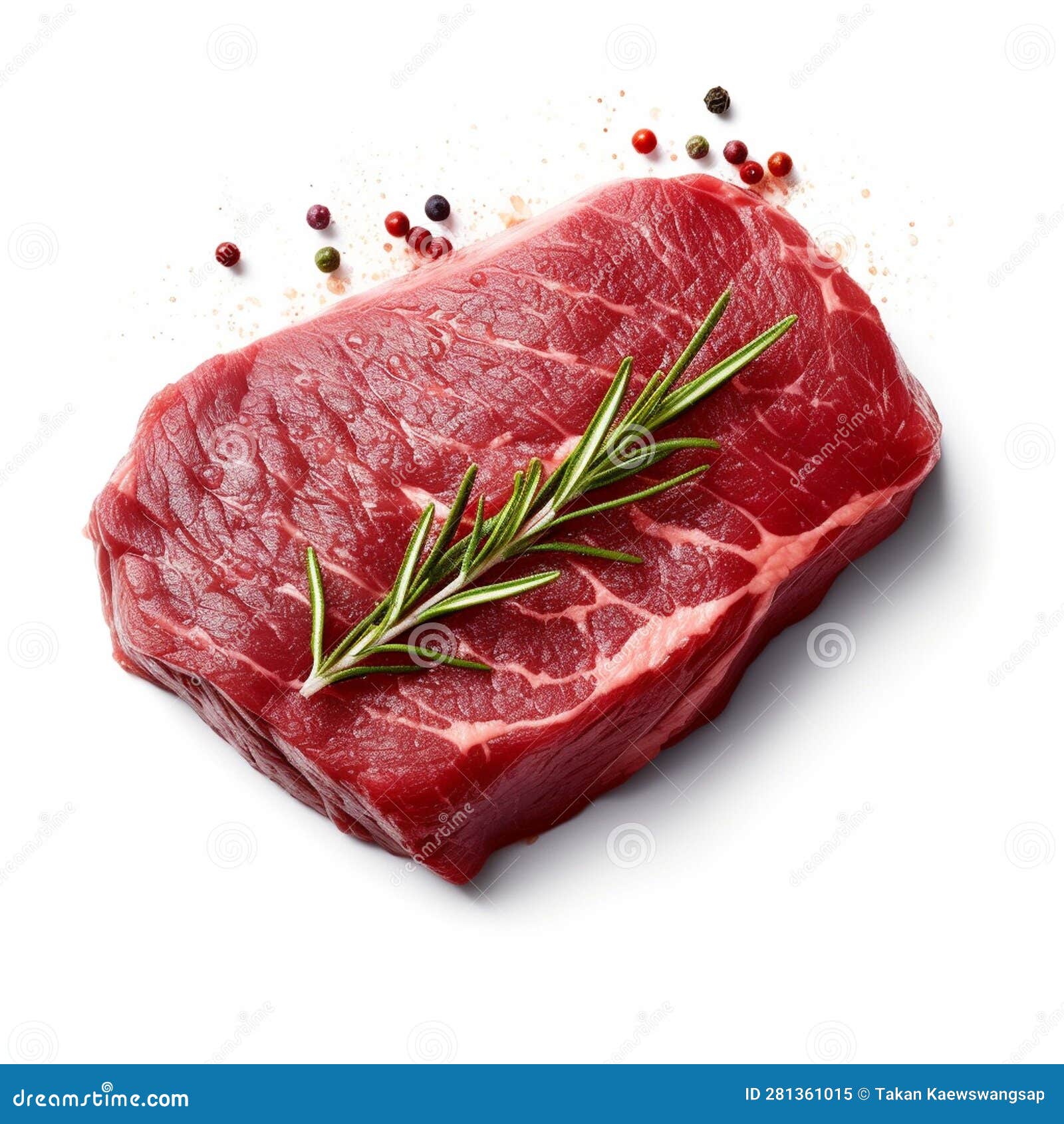 Raw Steak with White Background Isolate - Generative Ai Illustration ...