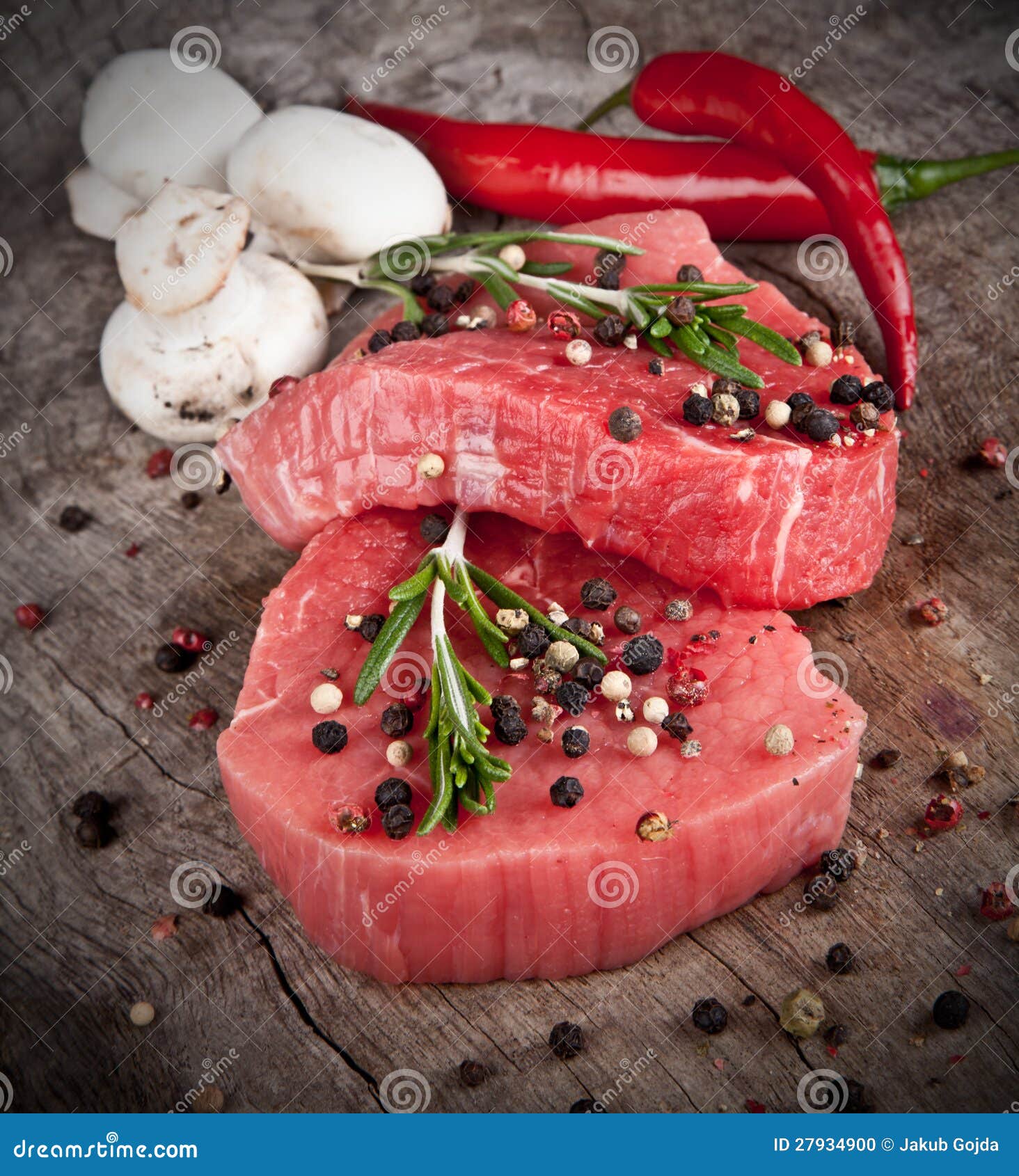Raw steaks stock photo. Image of blood, natural, filet - 27934900