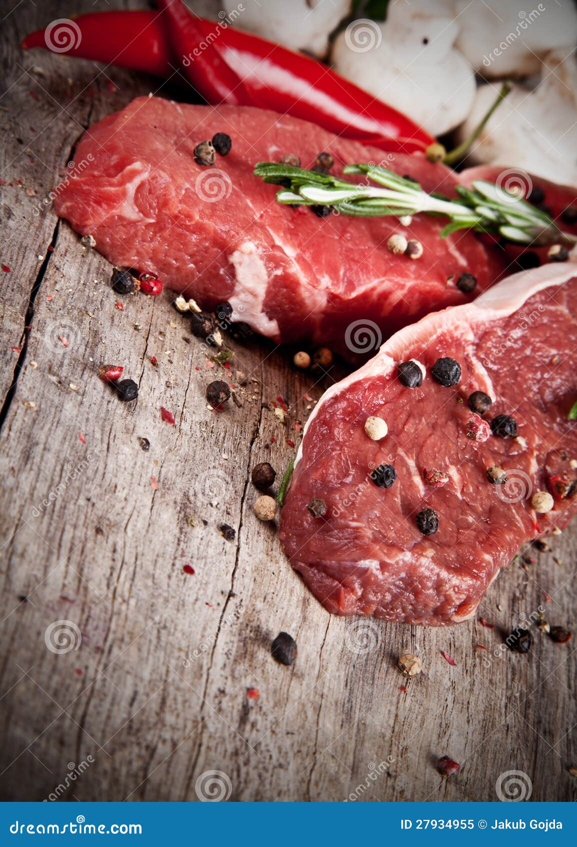 Raw steaks stock image. Image of kitchen, filet, close - 27934955