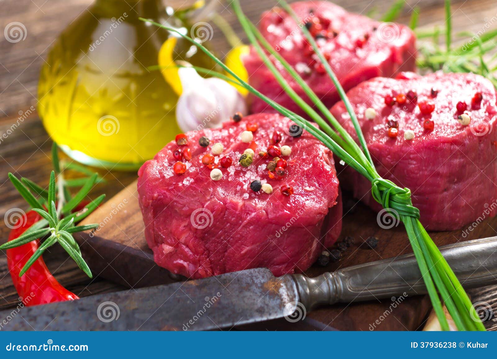 Raw steaks stock photo. Image of butcher, fillet, pepper - 37936238